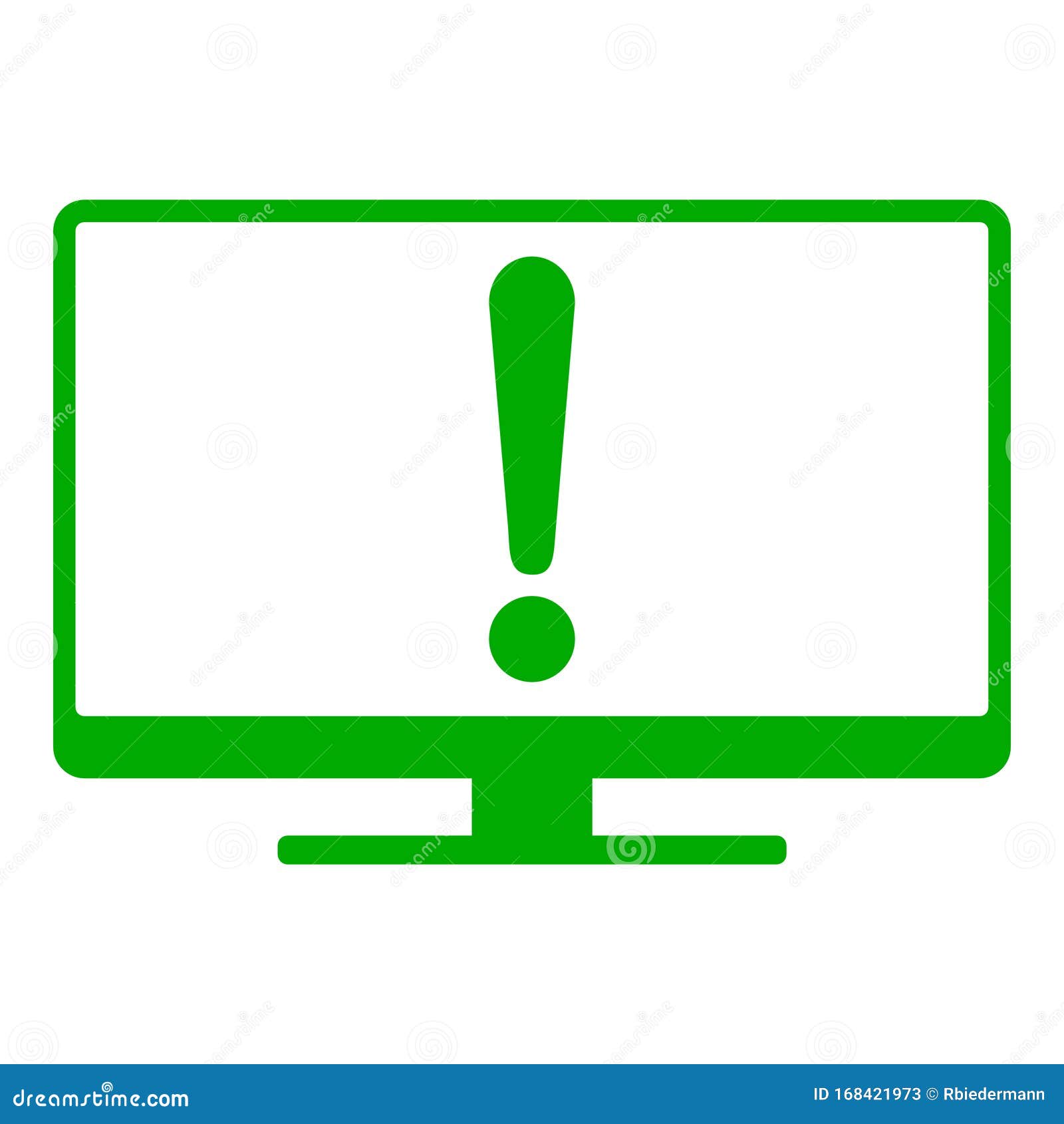 Exclamation Mark and Screen Stock Vector - Illustration of point ...