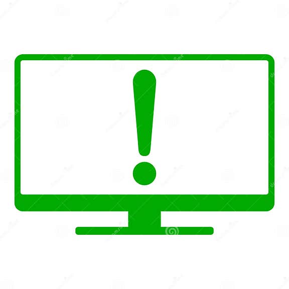 Exclamation Mark and Screen Stock Vector - Illustration of point ...