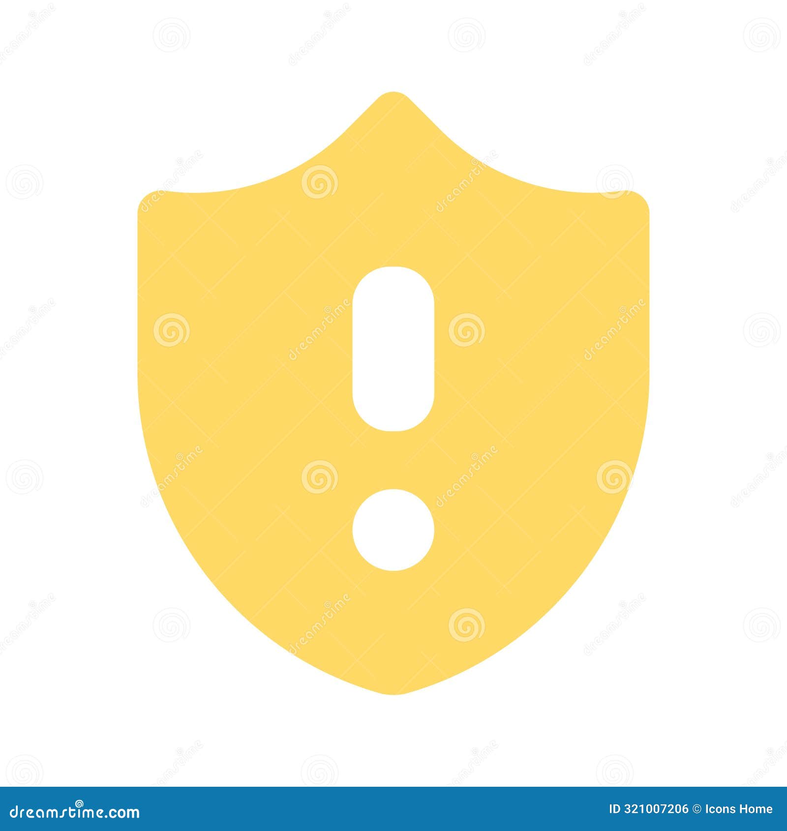 Exclamation Mark on Security Shield Concept Icon of Virus Alert Stock ...