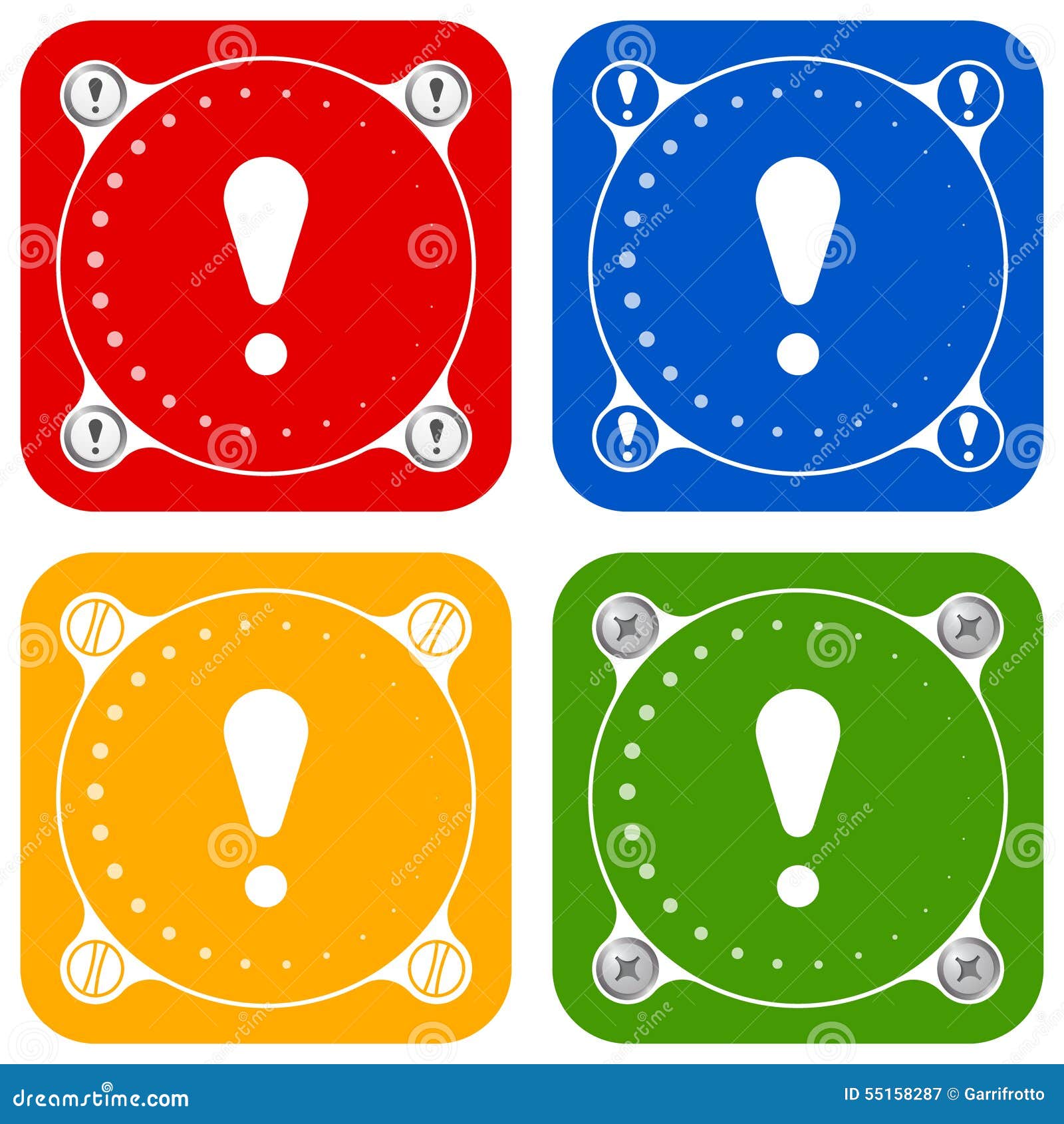 Exclamation mark stock vector. Illustration of problem - 55158287