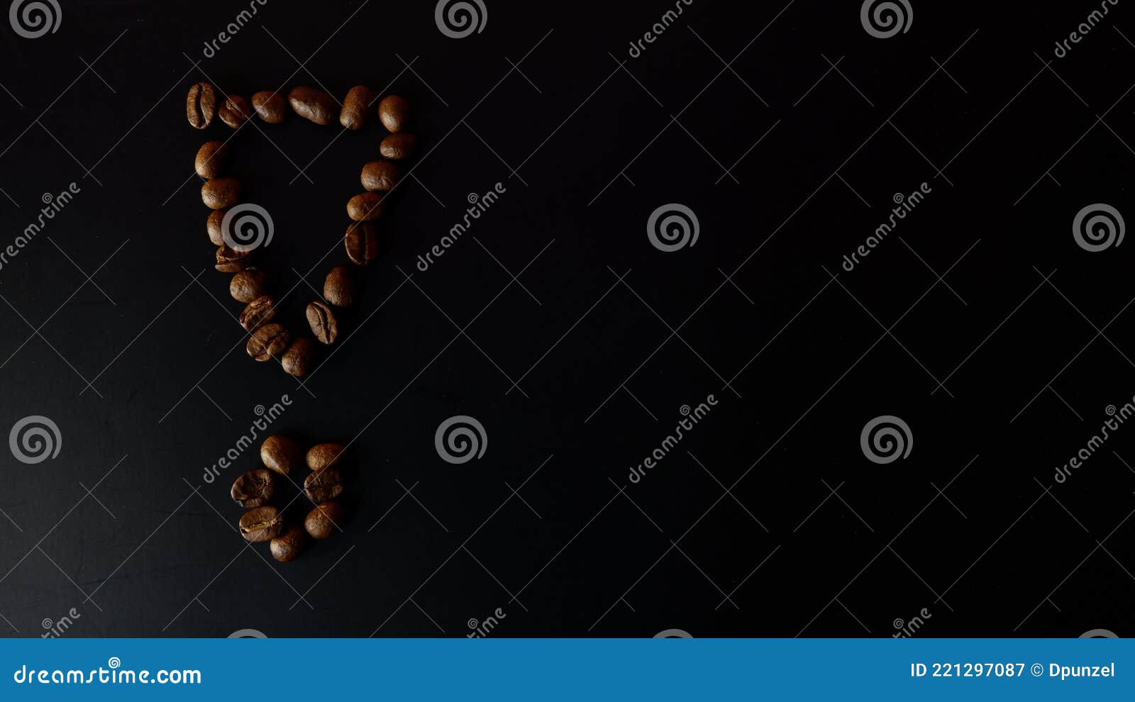 Exclamation Mark Shaped from Coffee Beans Stock Image - Image of ...