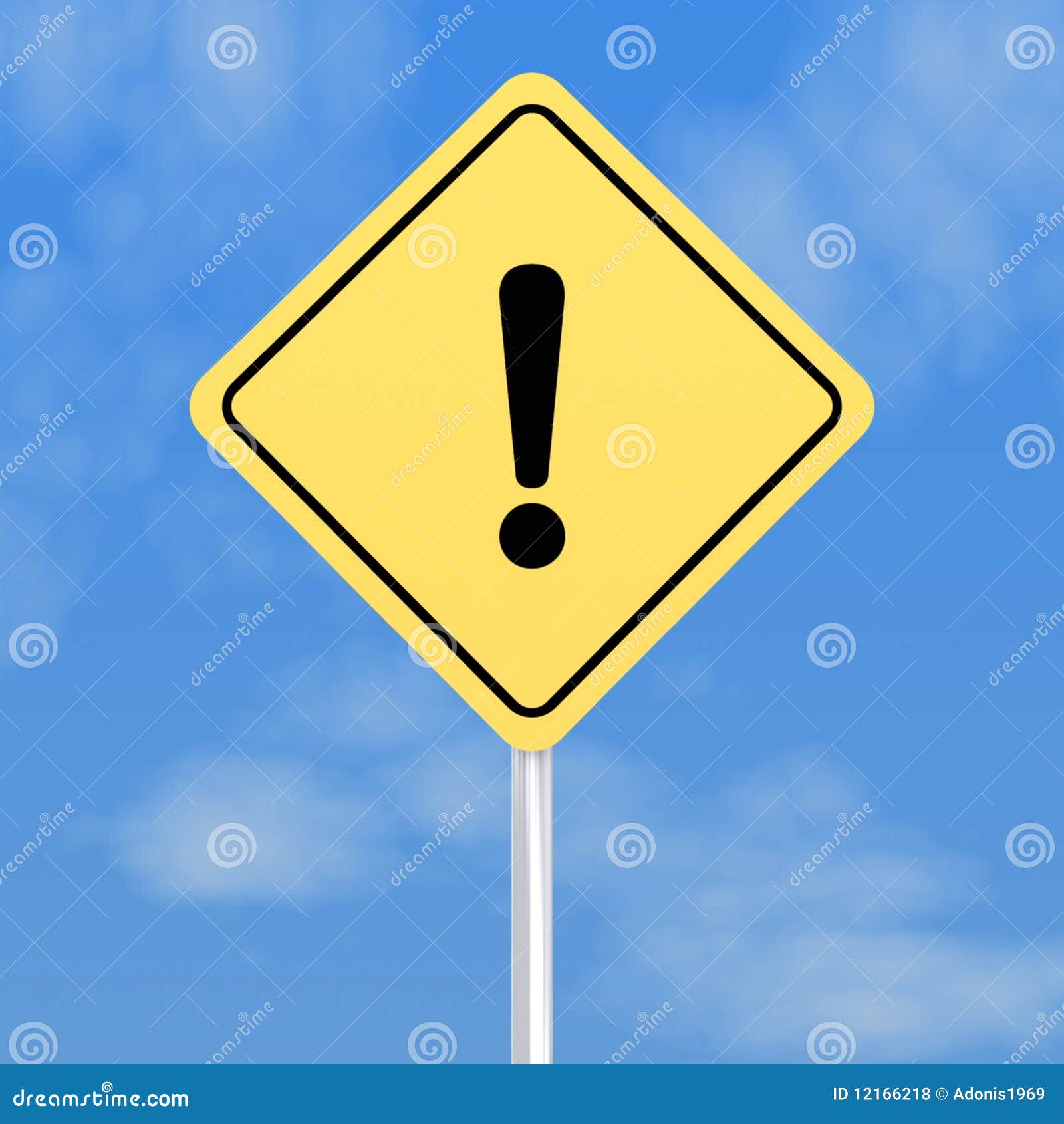 Exclamation mark sign stock photo. Image of illustrated - 12166218