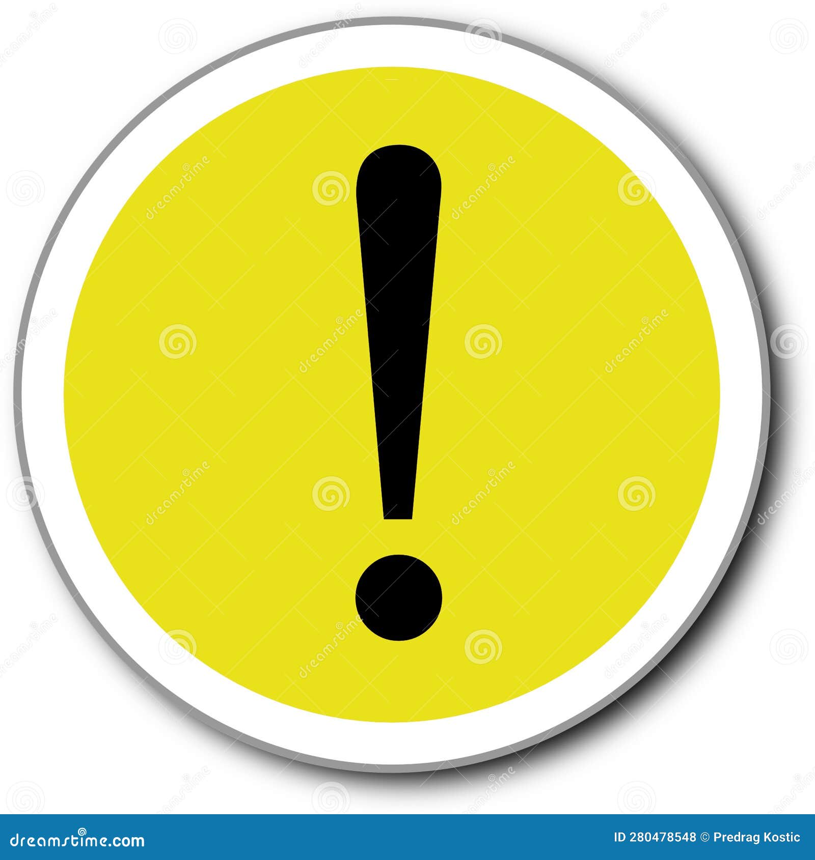Exclamation mark sign stock illustration. Illustration of mark - 280478548