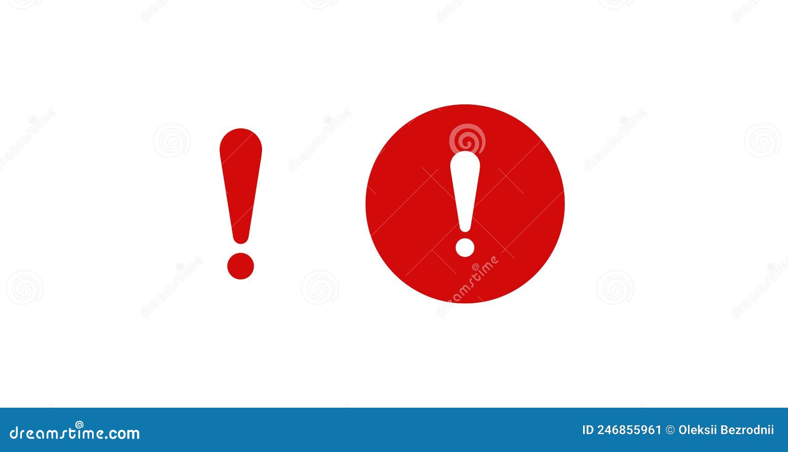 Exclamation Mark Signs. Red Warning Symbols for Caution Stock Vector ...