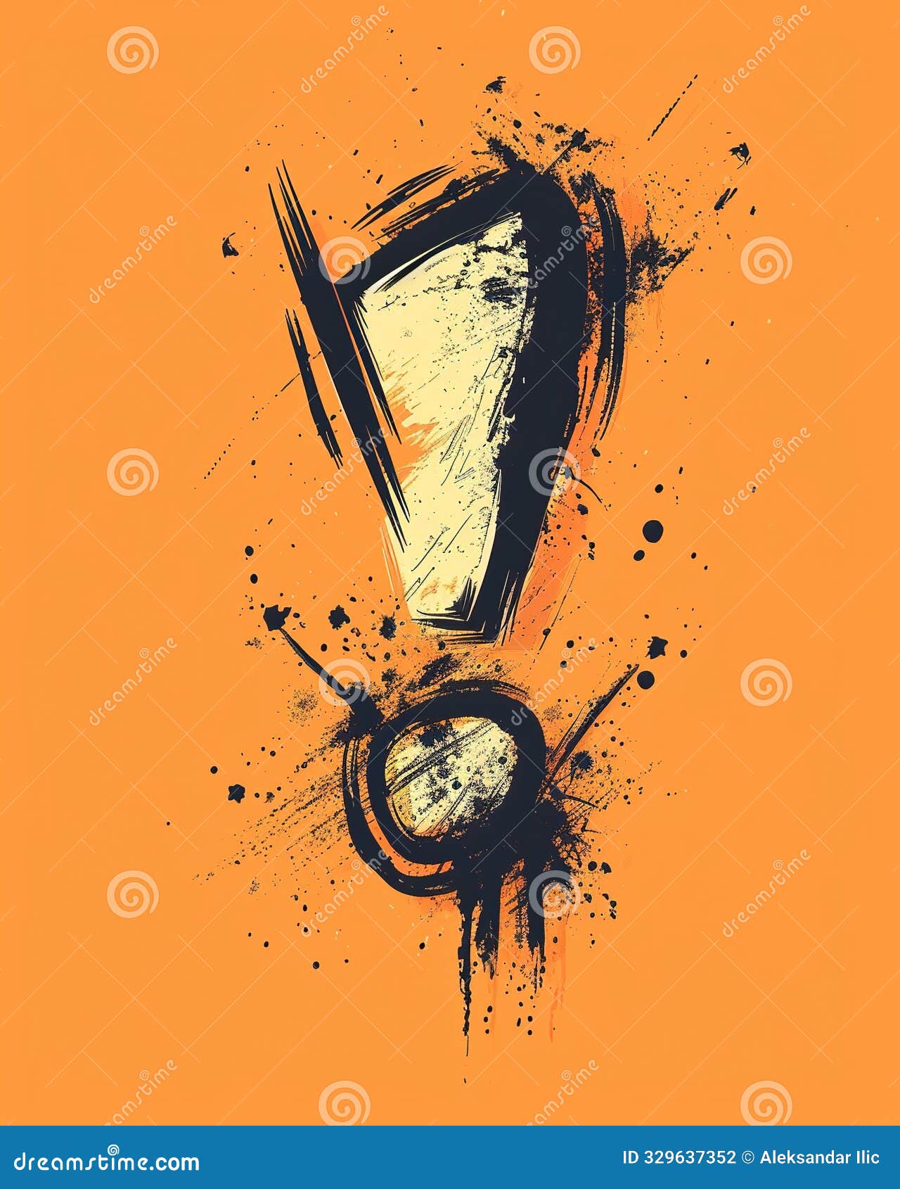 Exclamation Mark Sketch-style Design. Ai Generative Stock Photo - Image ...