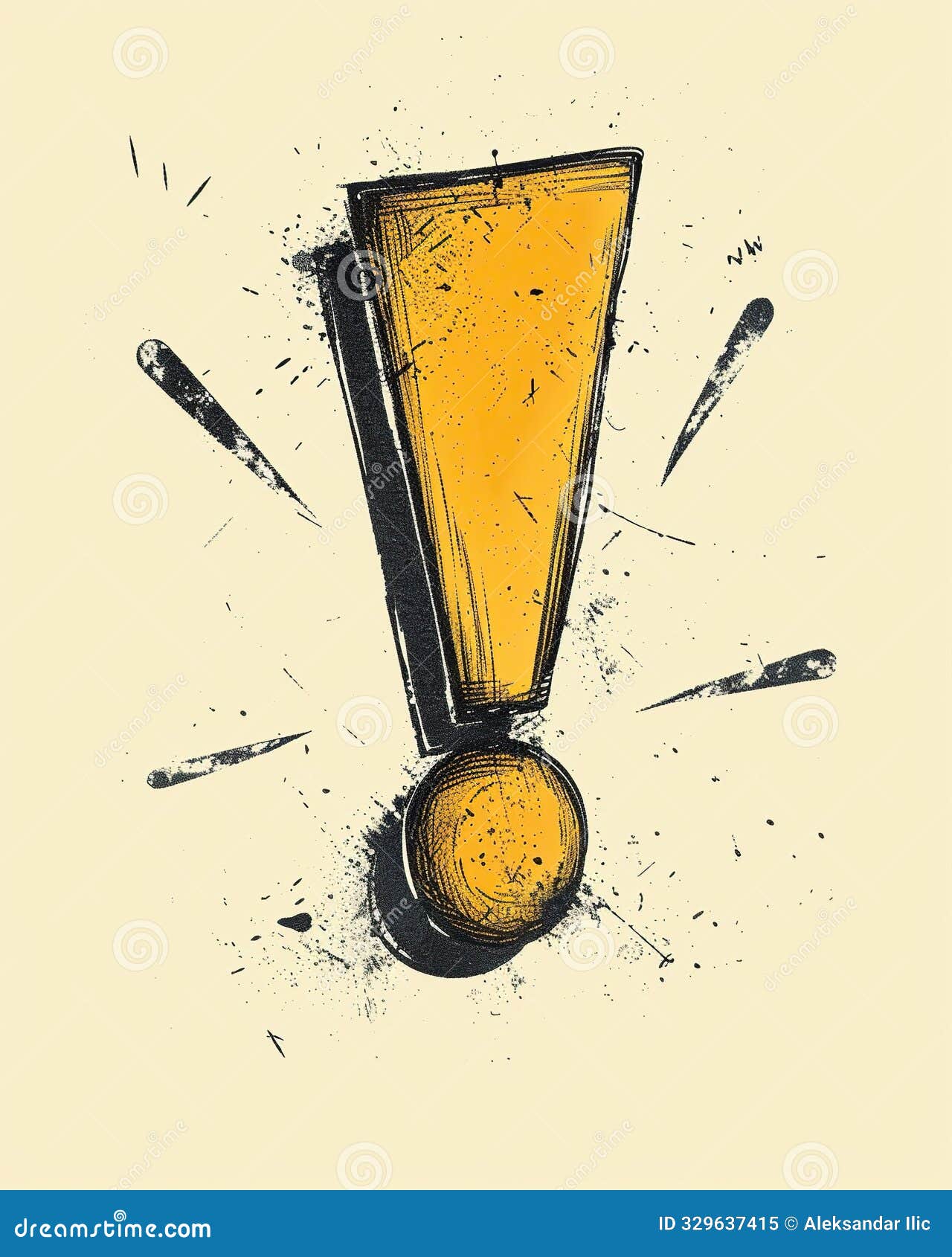 Exclamation Mark Sketch-style Design. Ai Generative Stock Image - Image ...