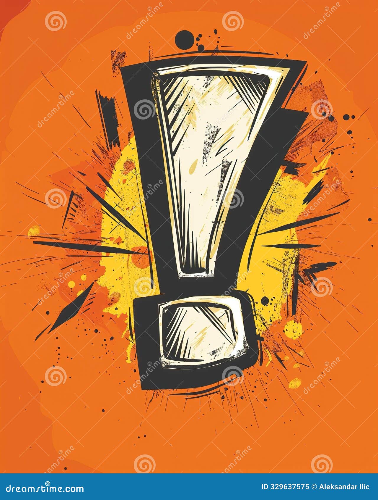 Exclamation Mark Sketch-style Design. Ai Generative Stock Image - Image ...