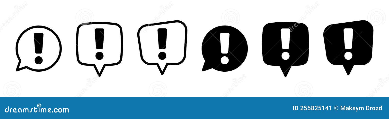Exclamation Mark in Speech Bubble, Exclamation Mark Icon. Hazard ...