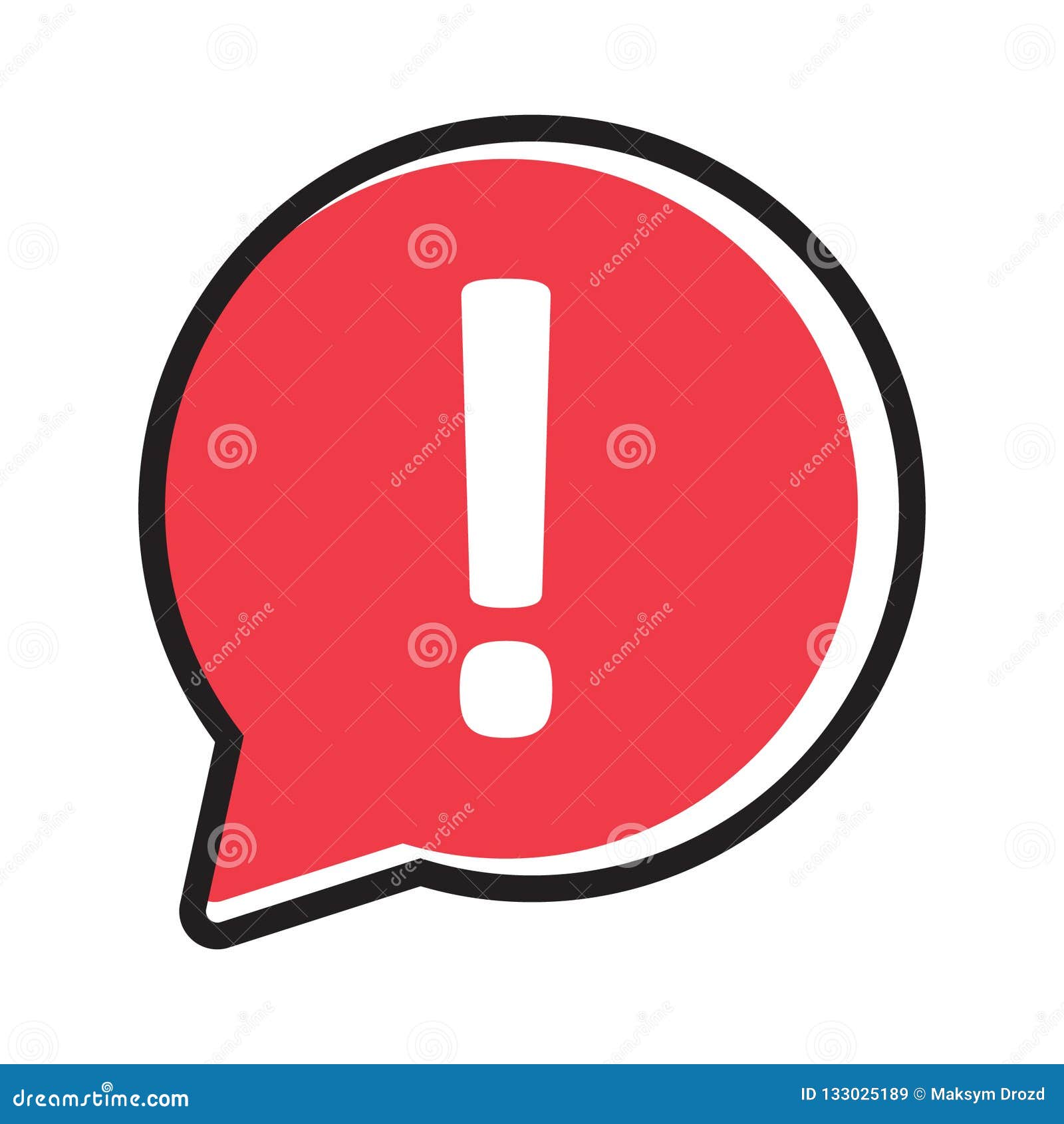 Exclamation Mark in Speech Bubble, Vector Stock Illustration ... Exclamation Mark in Speech Bubble, Vector Stock Illustration ...