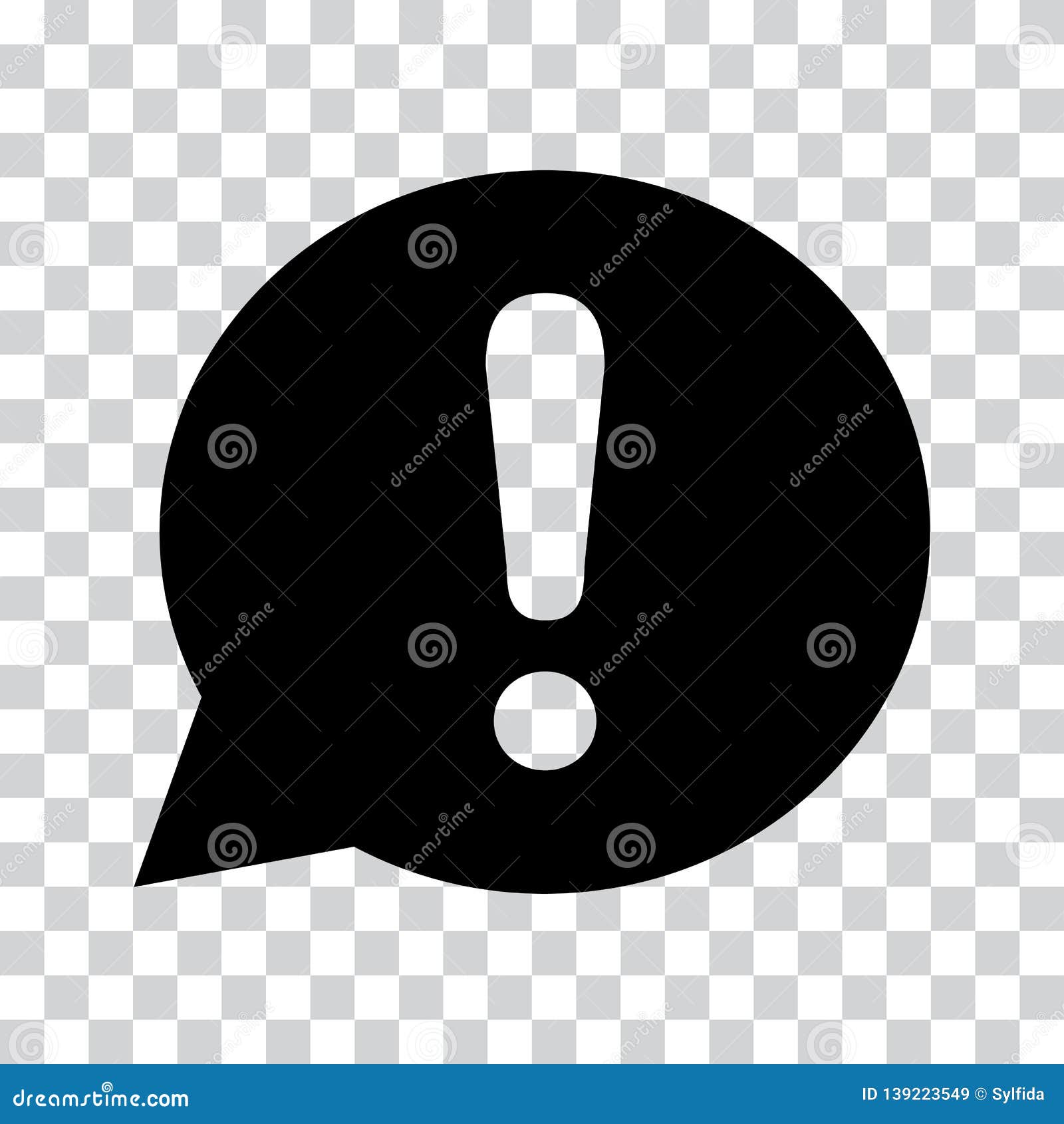Exclamation Mark in Speech Bubble. Warning or Attention Sign. Vector ... Exclamation Mark in Speech Bubble. Warning or Attention Sign. Vector ...