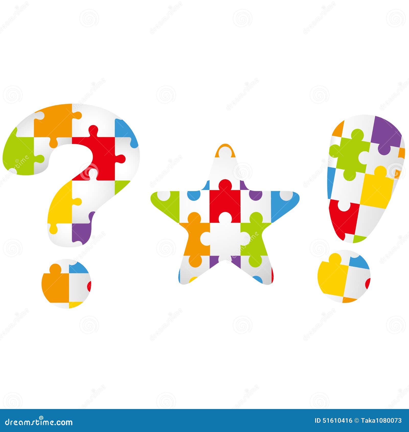 Exclamation Mark, Star, Question Stock Vector - Illustration of merger ...