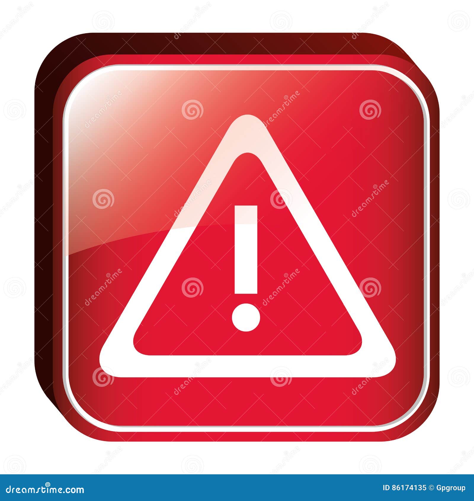 Exclamation Mark Symbol Icon Stock Illustration - Illustration of error ...