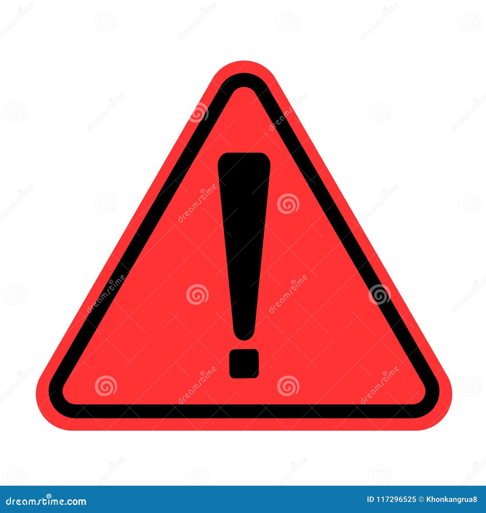 Exclamation Mark Symbol,Warning Dangerous Icon on White Background ...