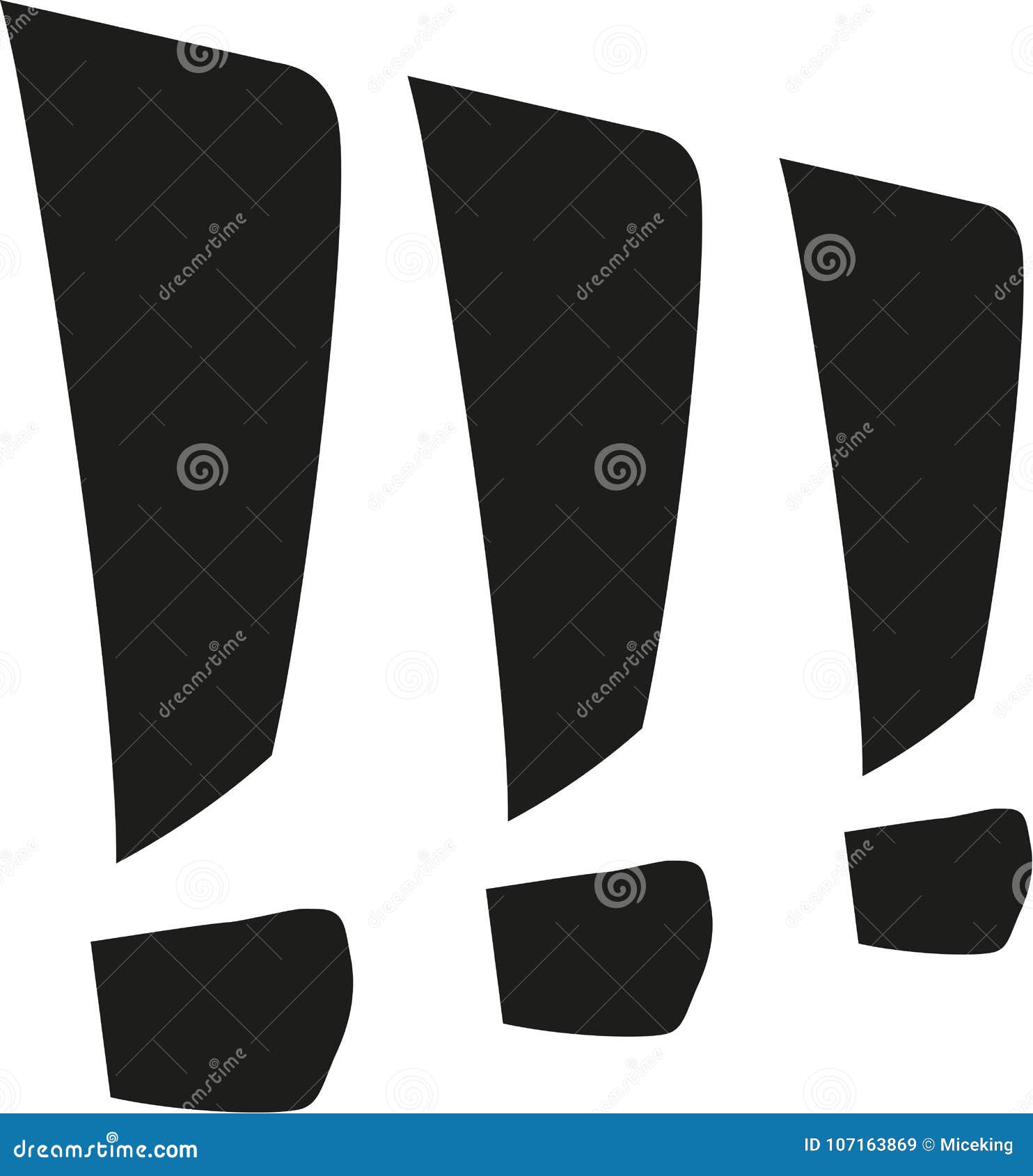 Exclamation Mark Triple - Attention Stock Vector - Illustration of ...