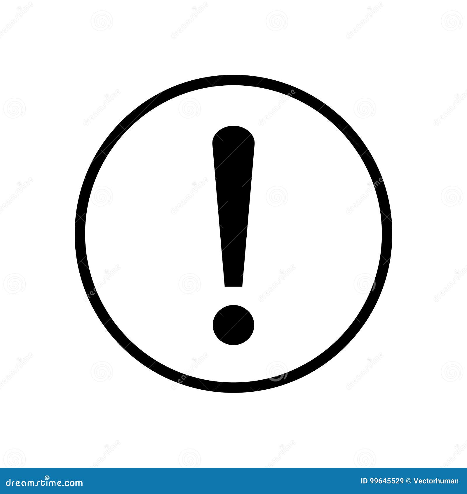 Exclamation mark vector stock vector. Illustration of concept - 99645529