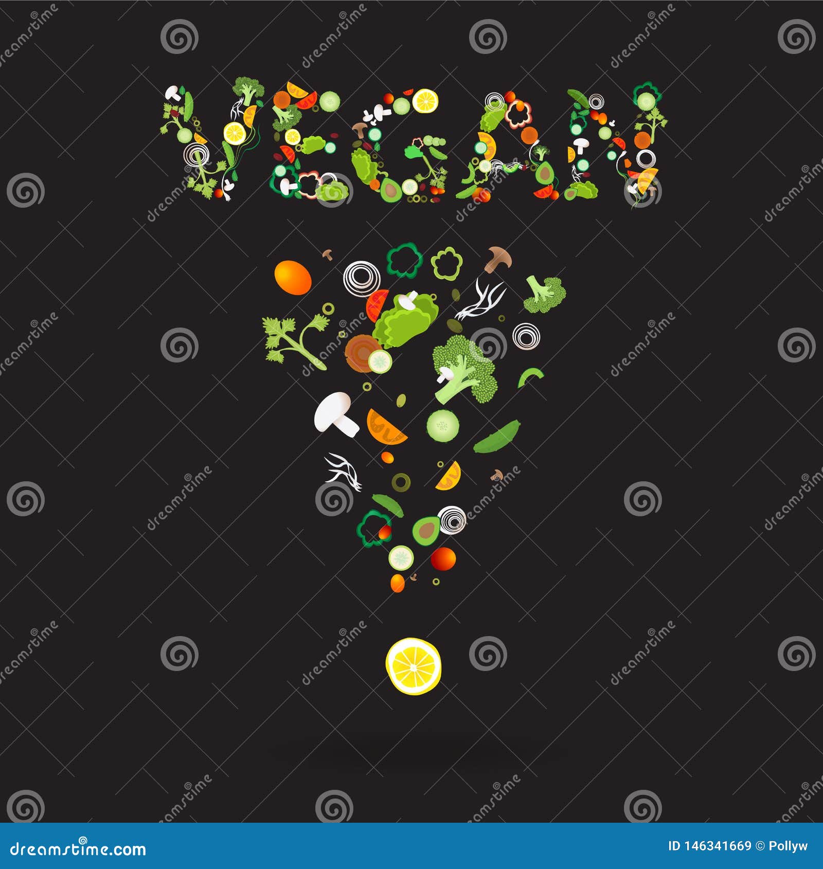 Exclamation Mark with Vegetables Pattern for Web and Print Decoration ...