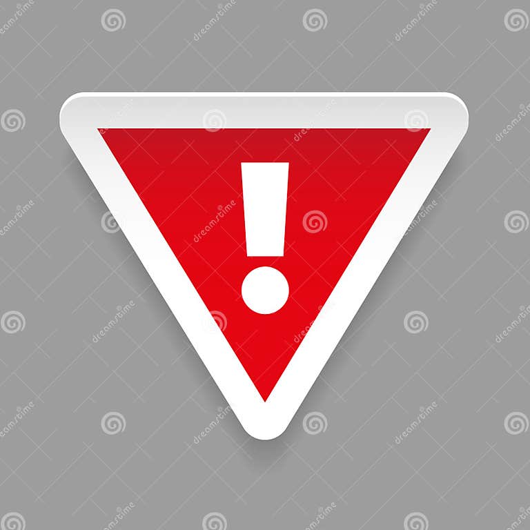 Exclamation Mark Warning Sticker Stock Vector - Illustration of ...