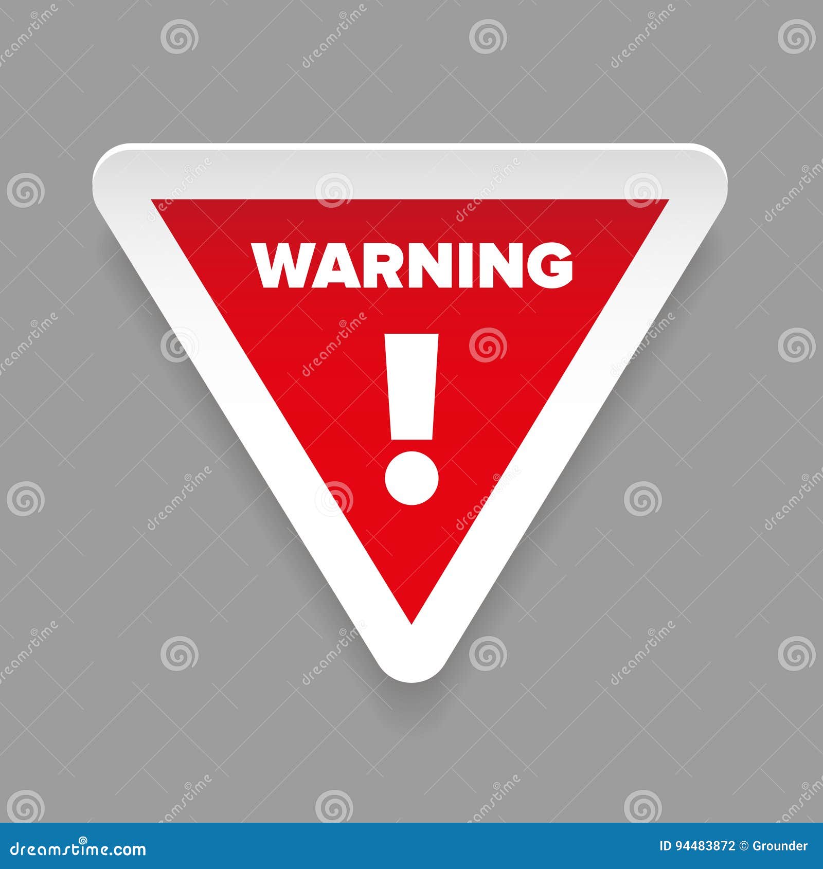 Exclamation Mark Warning Sticker Stock Vector - Illustration of risk ...