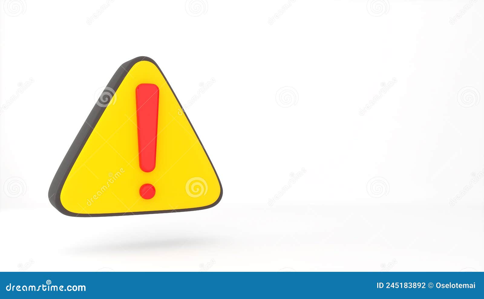 Exclamation Mark on White Background, Caution Warning Stock ...