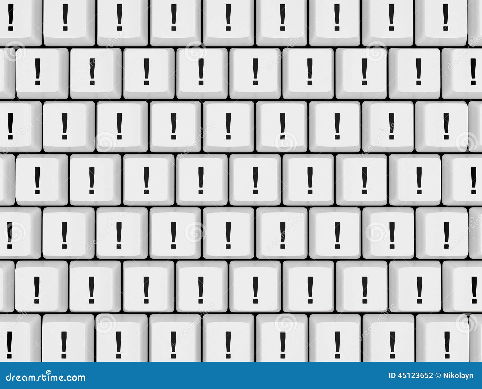 Exclamation Marks on Keyboard Stock Photo - Image of keyboard, symbol ...