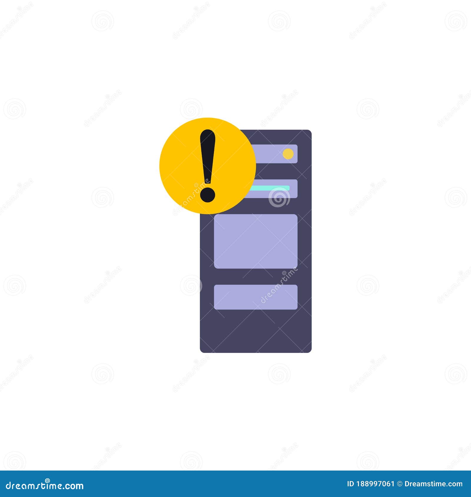 Exclamation Point On Computer Icon. Element Of Cyber Security Icon For ...