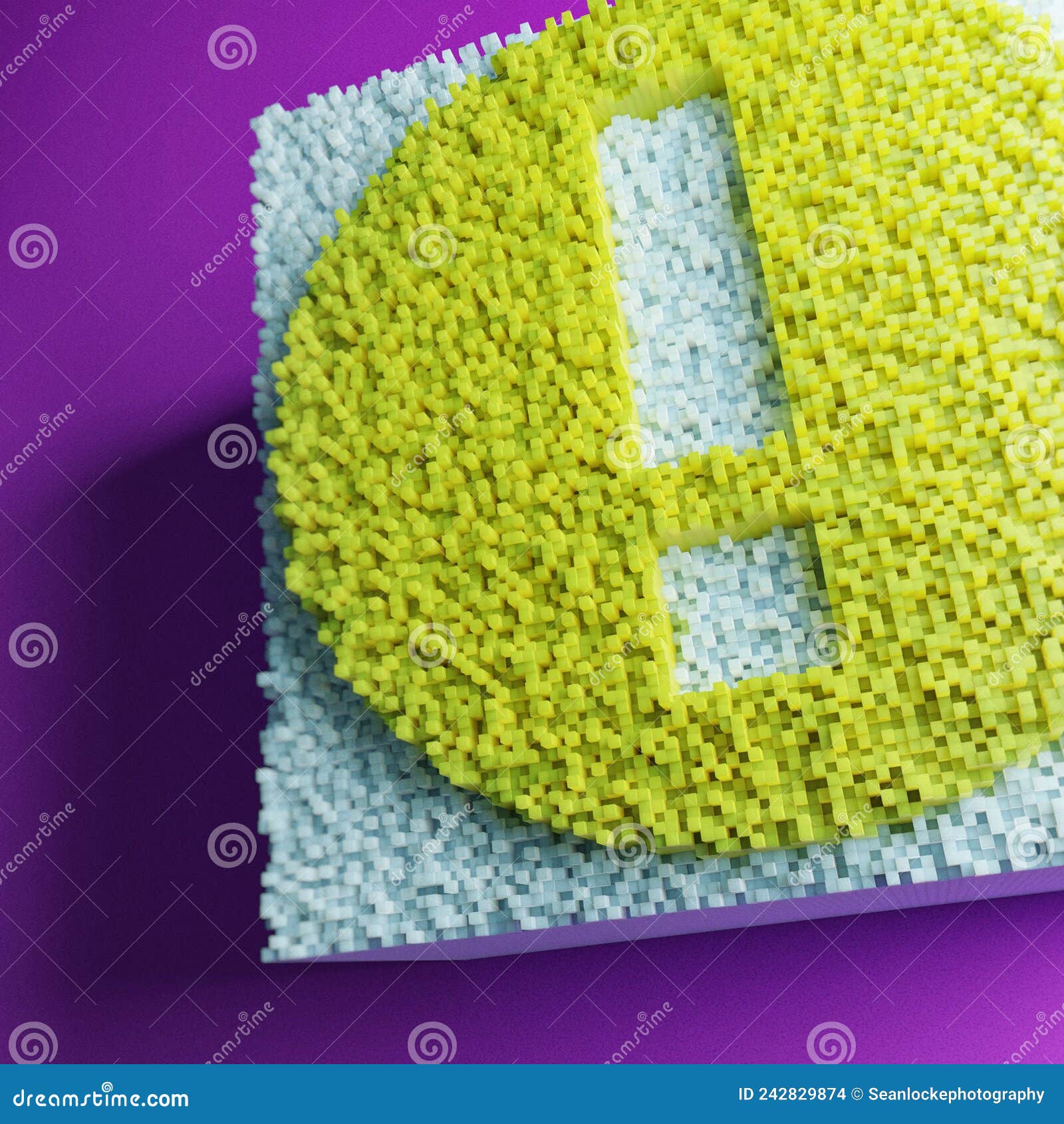 Exclamation Point in 3d Blocke Stock Illustration - Illustration of ...