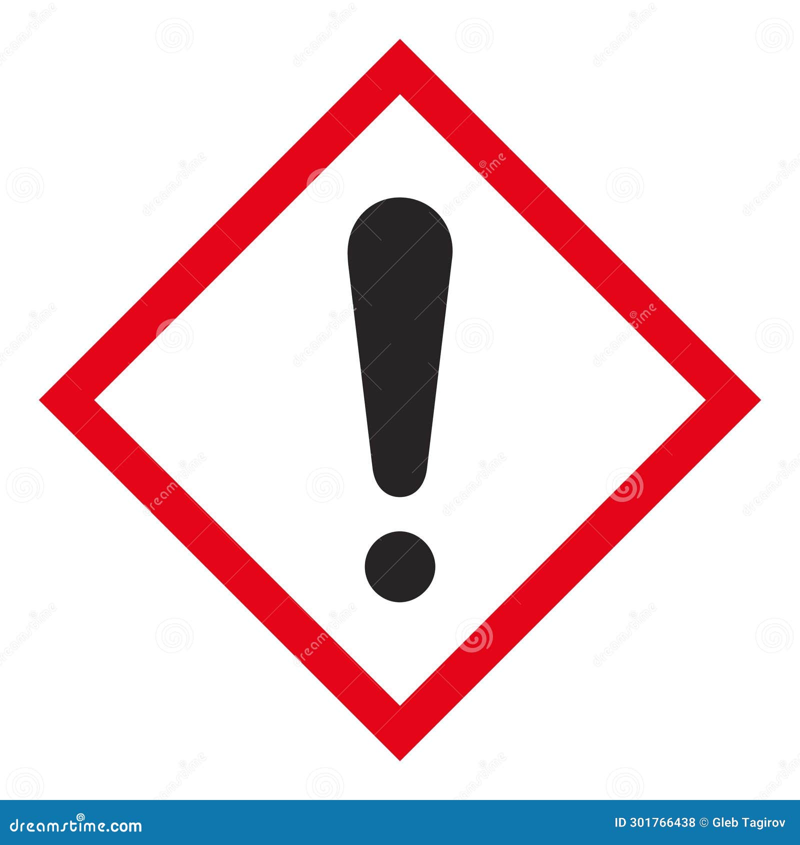 Exclamation Point. GHS Label Stock Vector - Illustration of mark, label ...