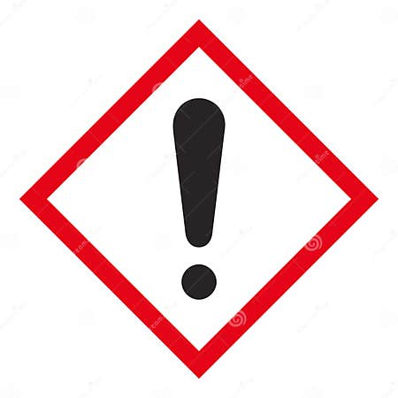 Exclamation Point. GHS Label Stock Vector - Illustration of mark, label ...