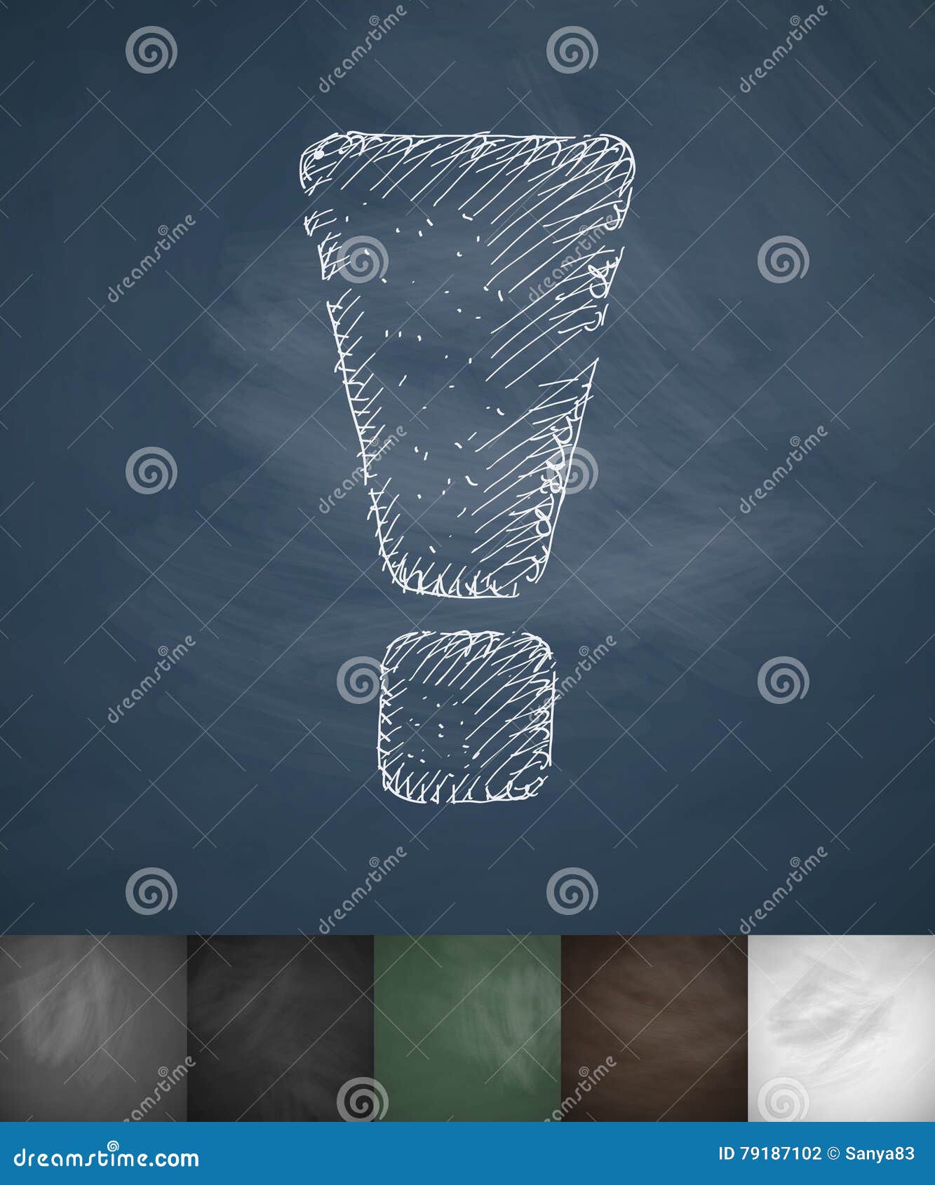 Exclamation Point Icon. Hand Drawn Vector Illustration Stock Vector ...