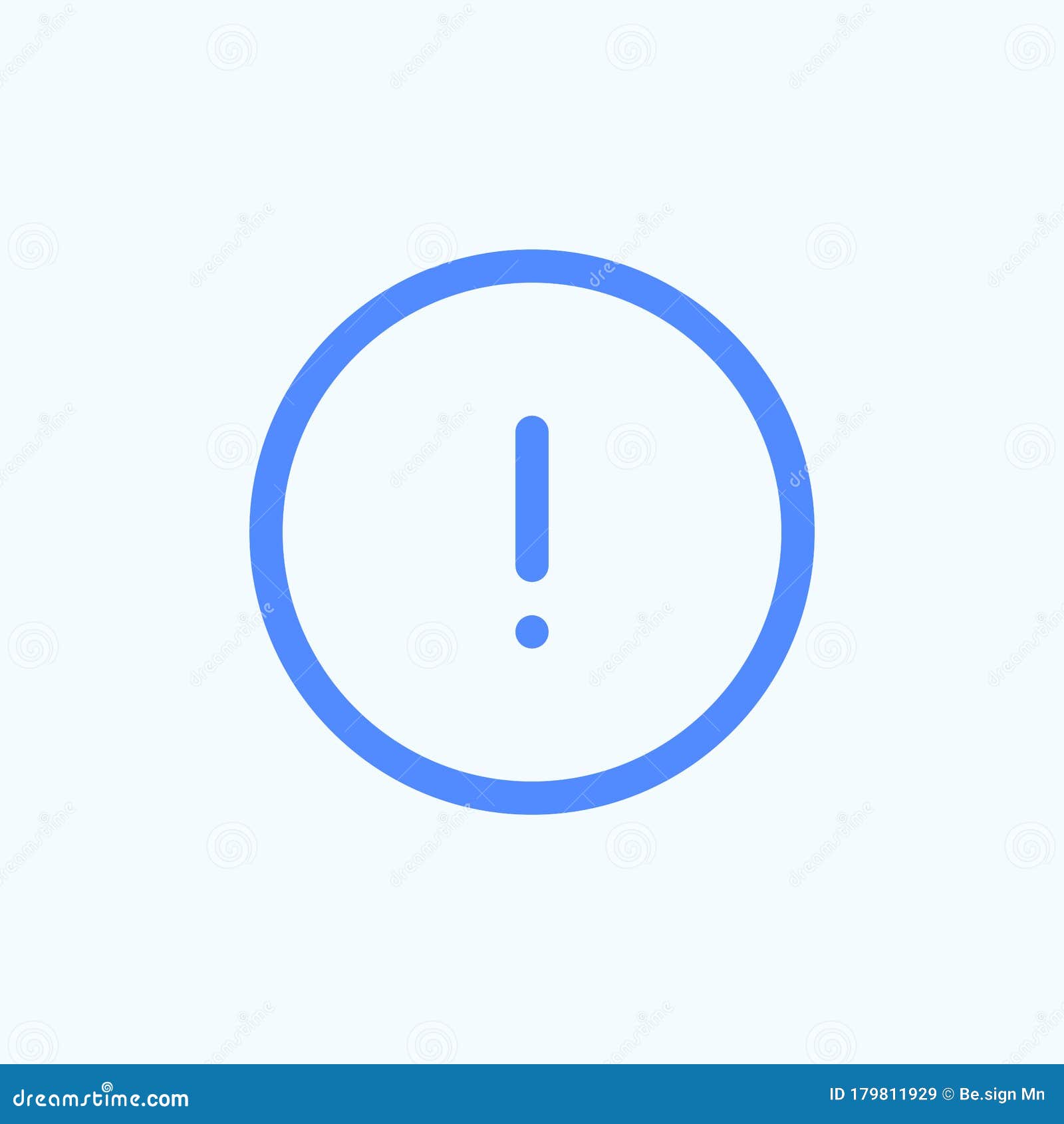 Exclamation Point Icon for the Web Design. Round and Thin Illustration ...