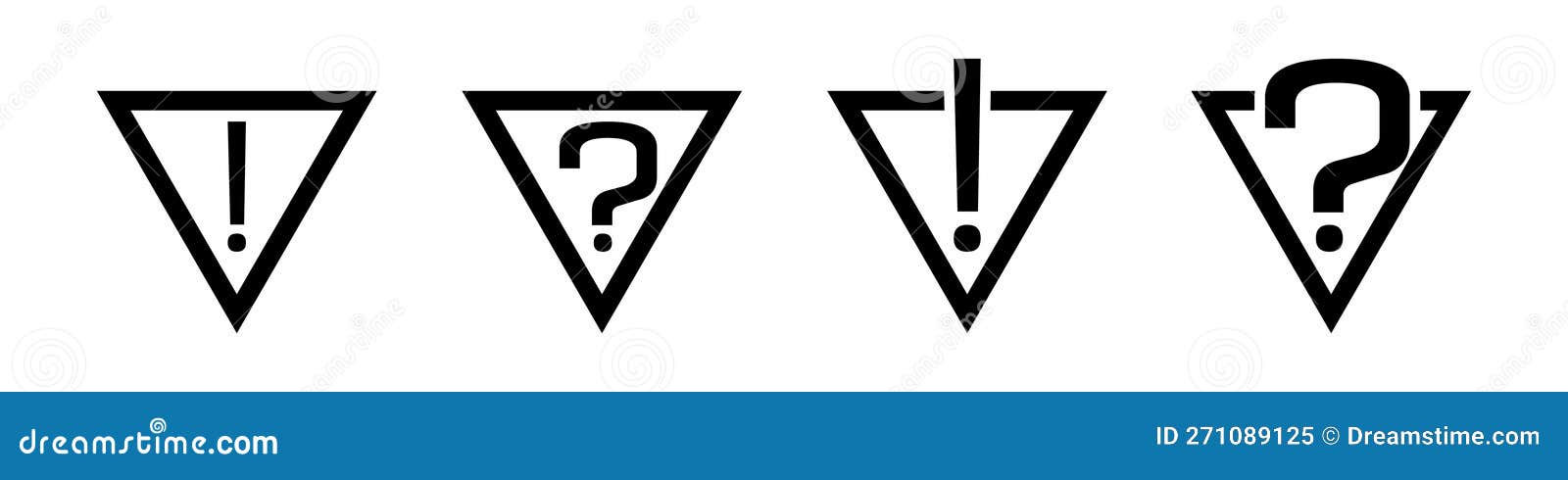 Exclamation Point and Question Mark Sign Icons. Vector Isolated on ...