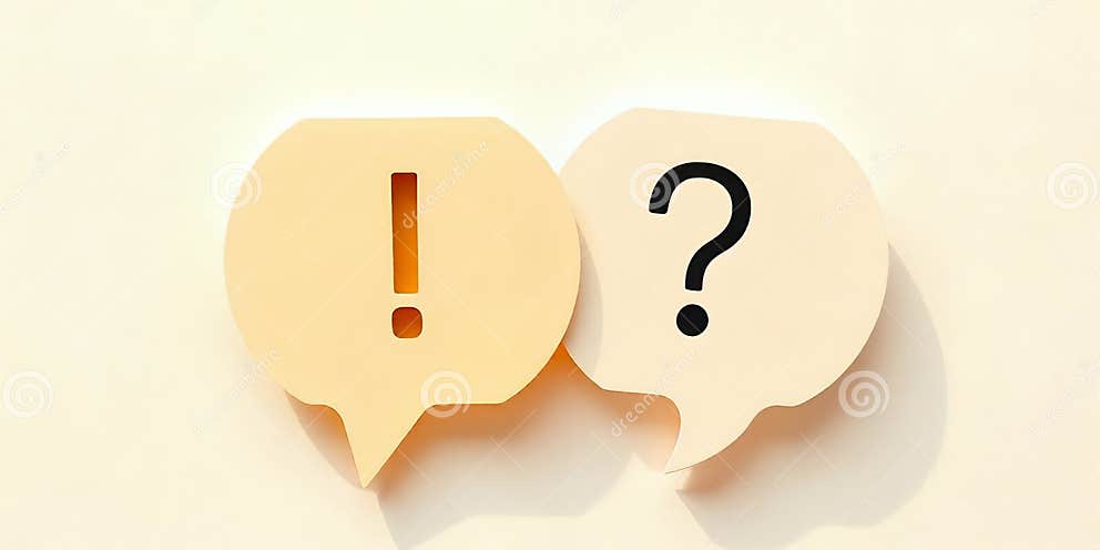 Exclamation Point and Question Mark Speech Bubbles Stock Illustration ...