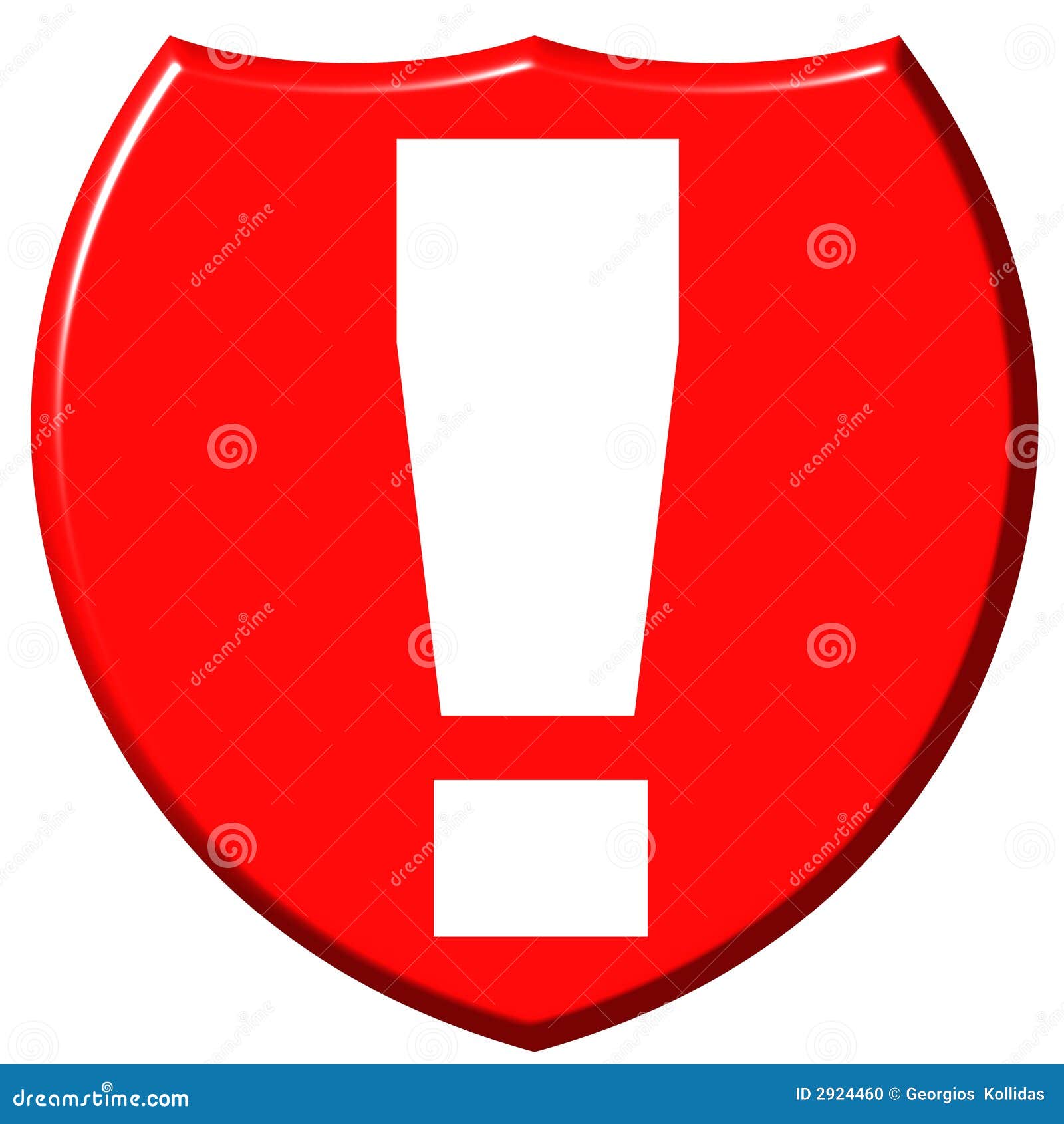 Exclamation Point Shield stock illustration. Illustration of artistic ...