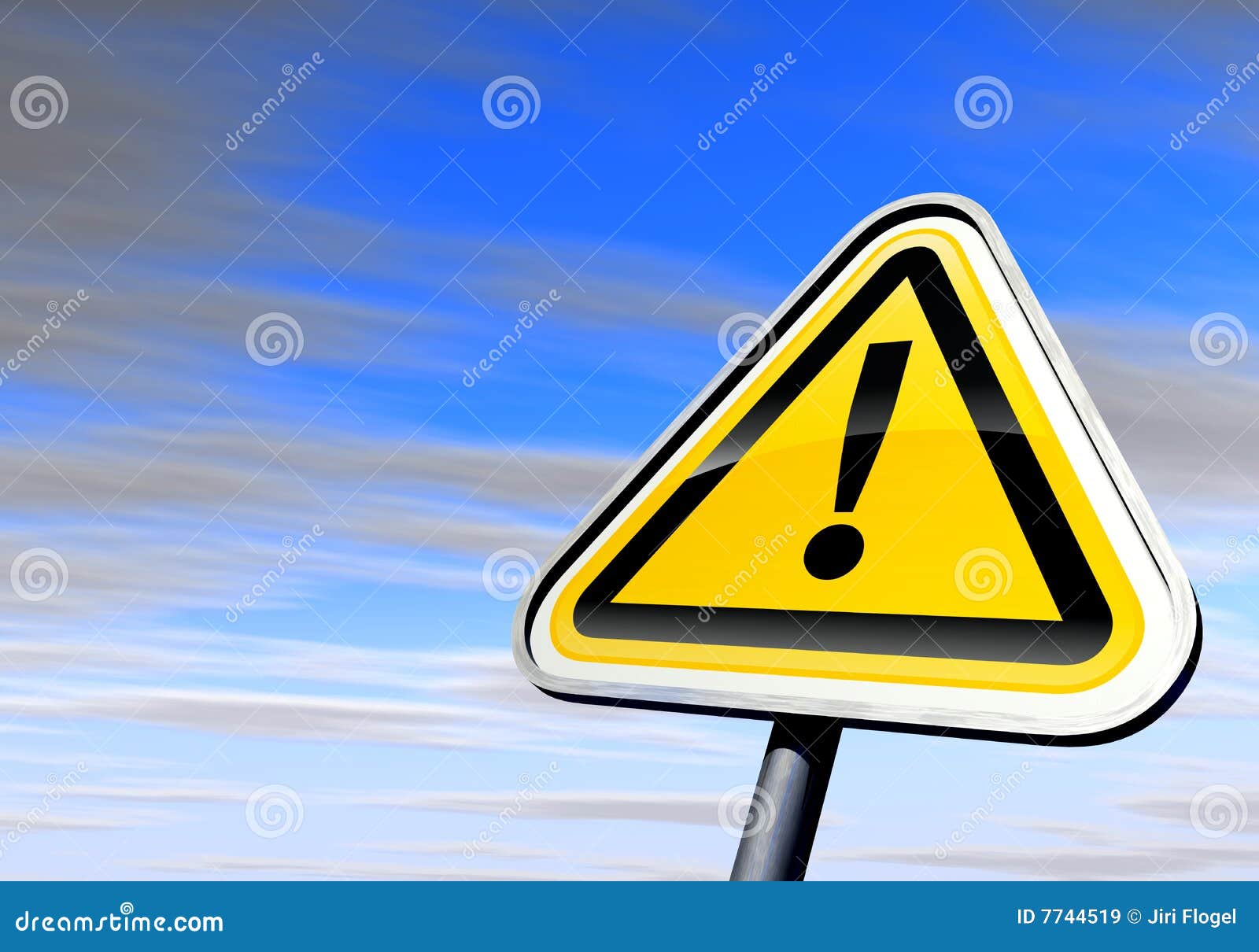 Exclamation point sign stock illustration. Illustration of obey - 7744519