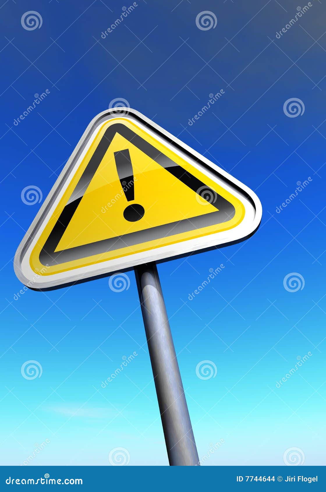 Exclamation point sign stock illustration. Illustration of danger - 7744644