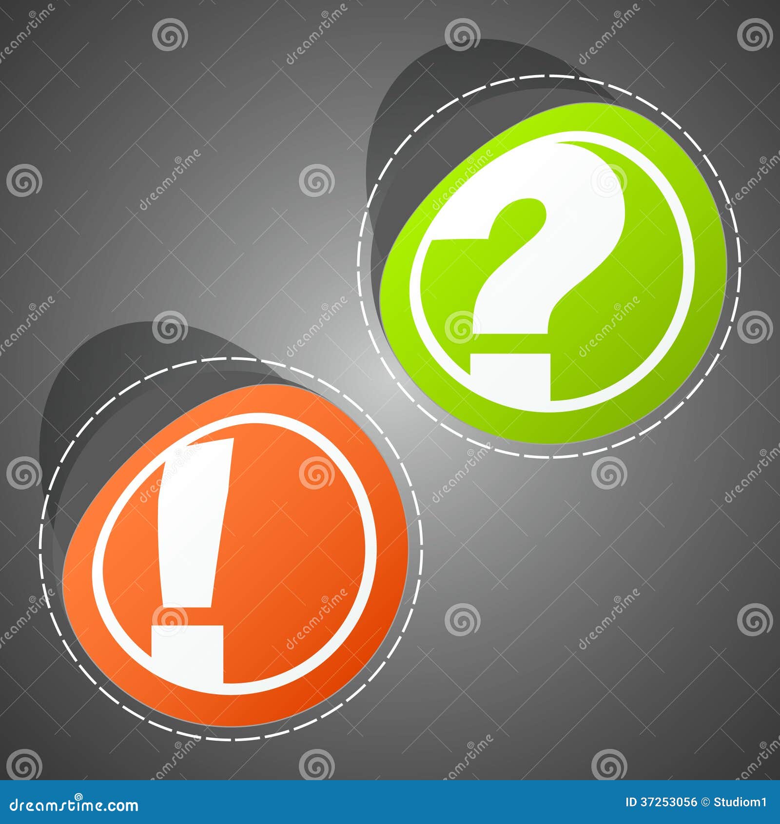 Exclamation and Question Elements. Stock Vector - Illustration of click ...