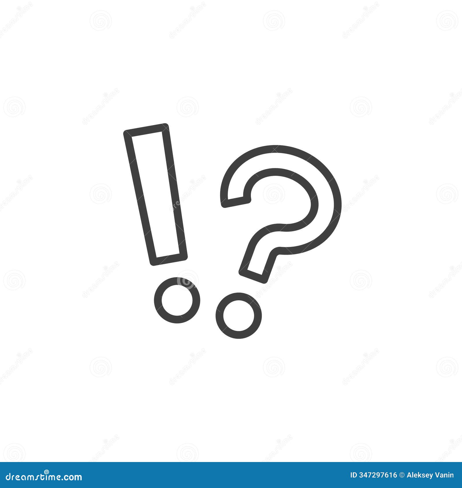 Exclamation and Question Line Icon Stock Vector - Illustration of ...
