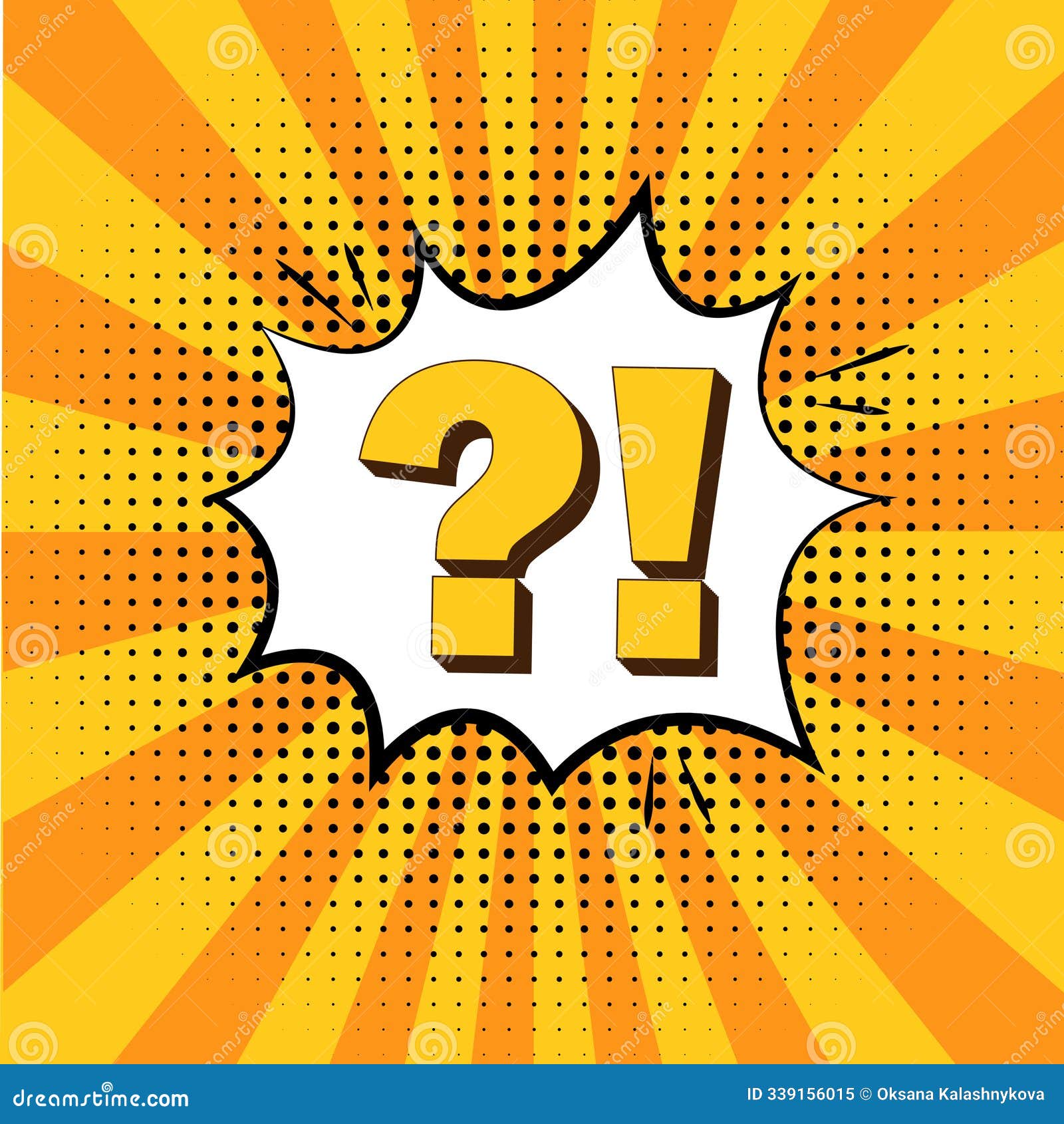 Comic Style Question and Exclamation Marks in Speech Bubble Stock ...