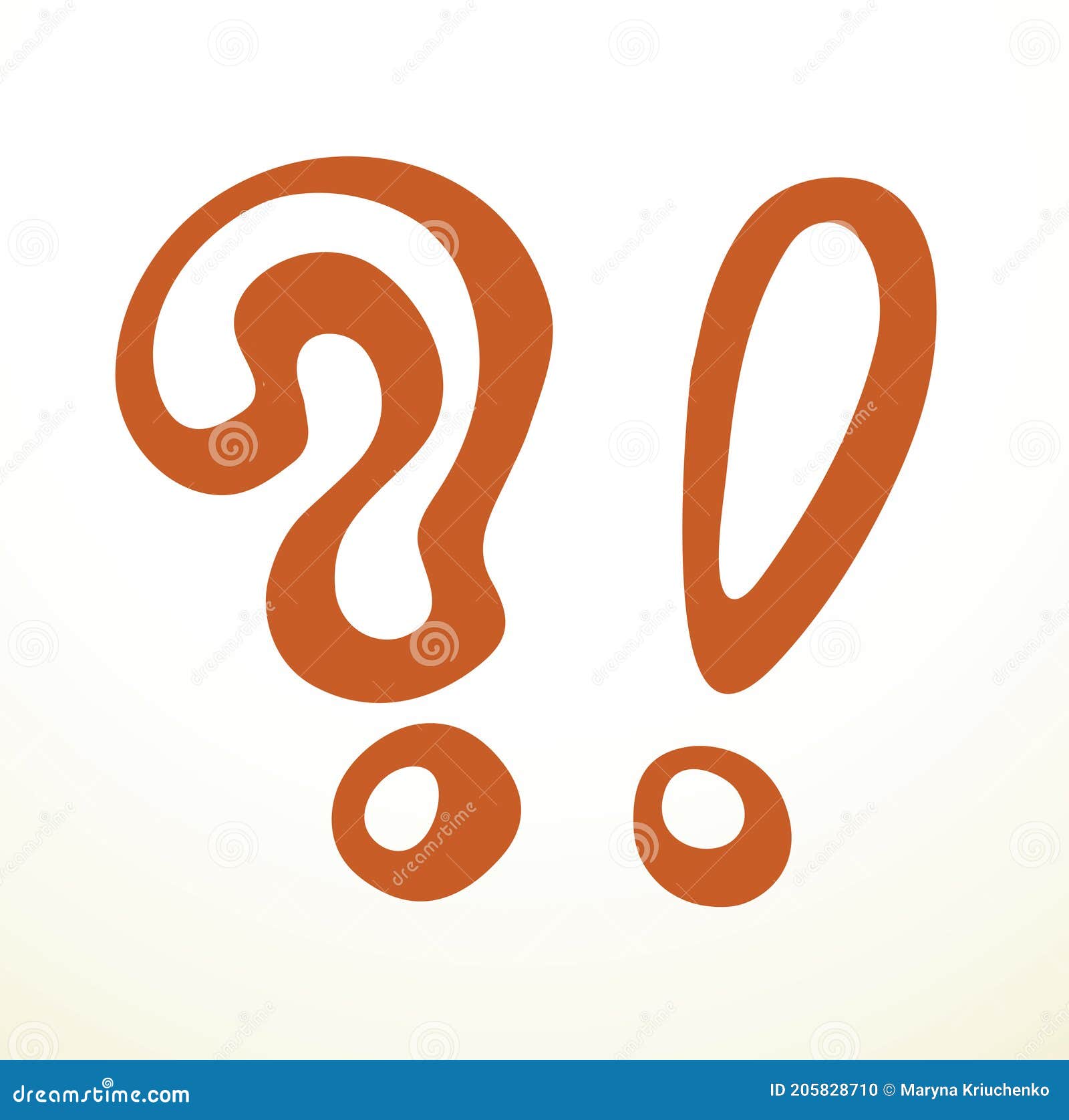Exclamation and Question Mark. Vector Drawing Icon Stock Vector ...