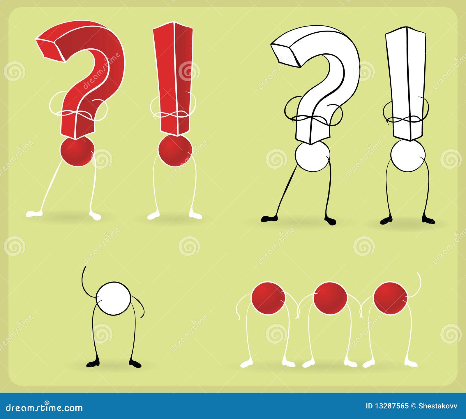 Exclamation question signs stock vector. Illustration of person - 13287565