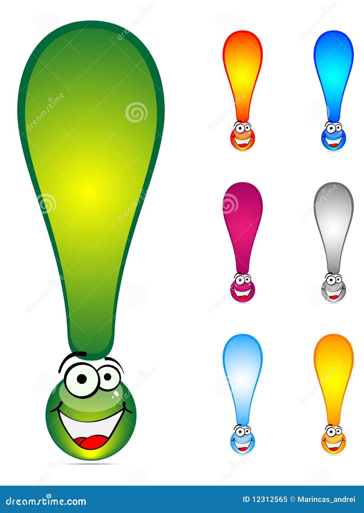 Exclamation sign stock vector. Illustration of cartoon - 12312565