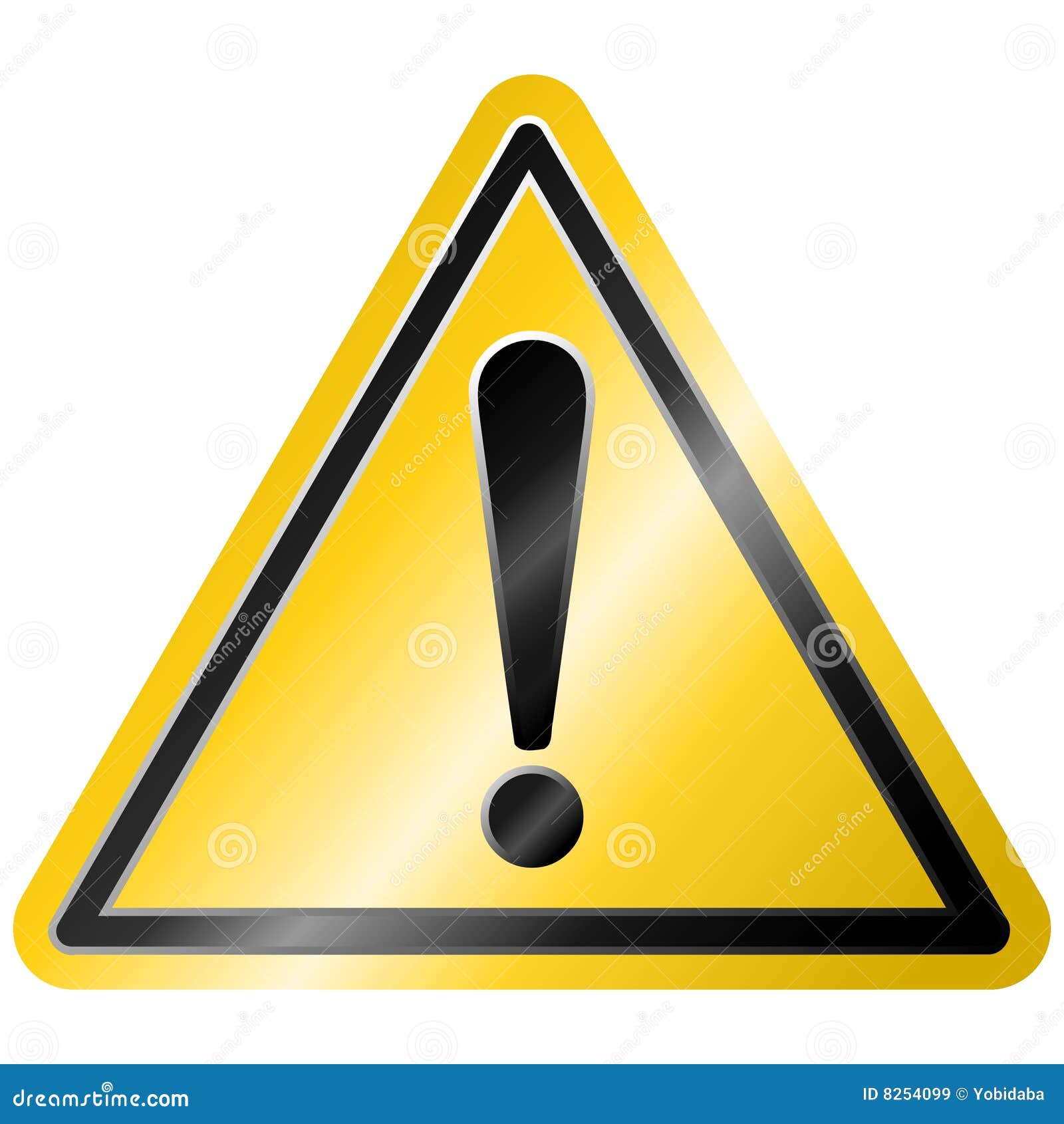 Exclamation sign stock illustration. Illustration of alert - 8254099