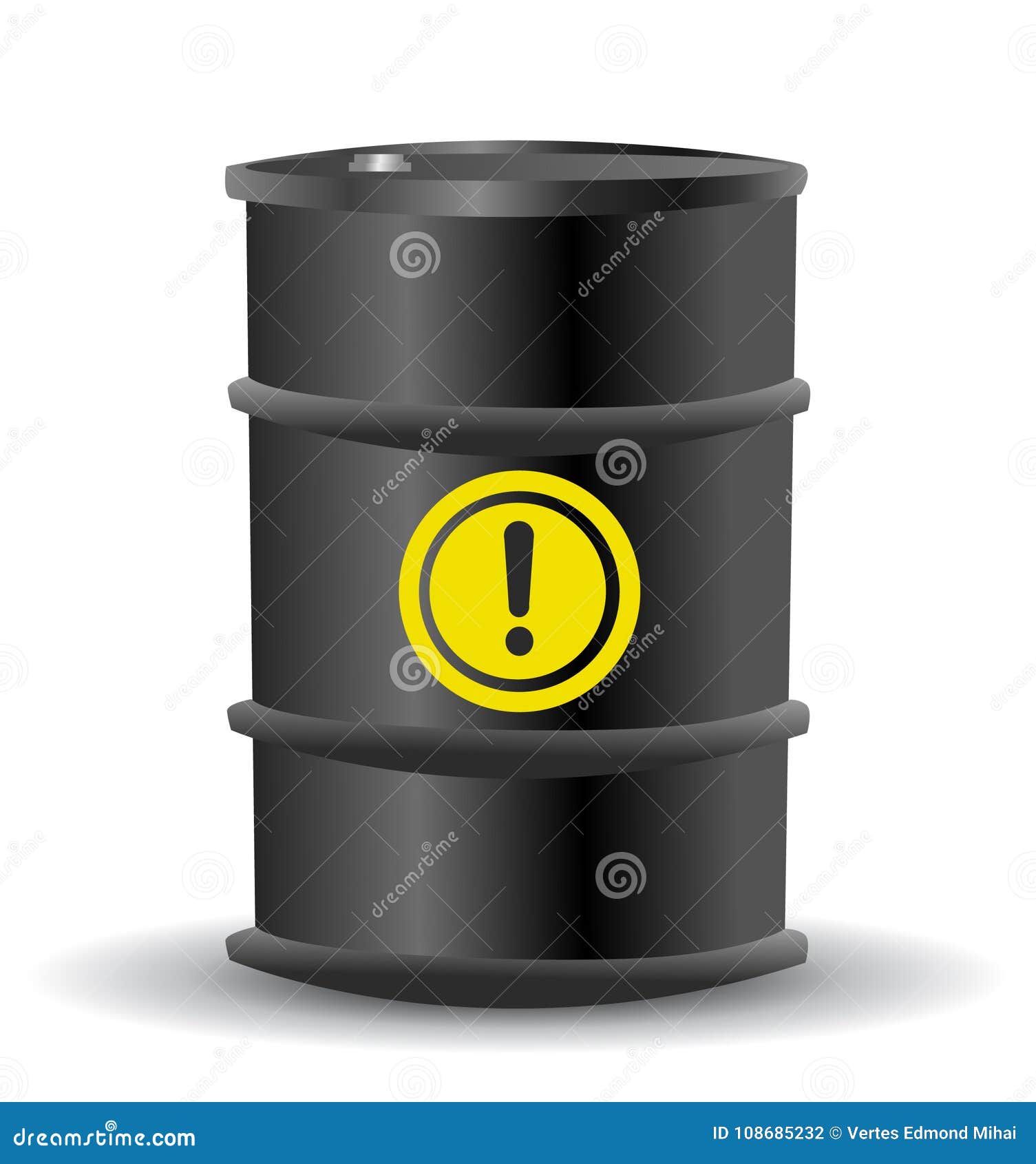 Exclamation Sign on a Barrel Stock Vector - Illustration of caution ...