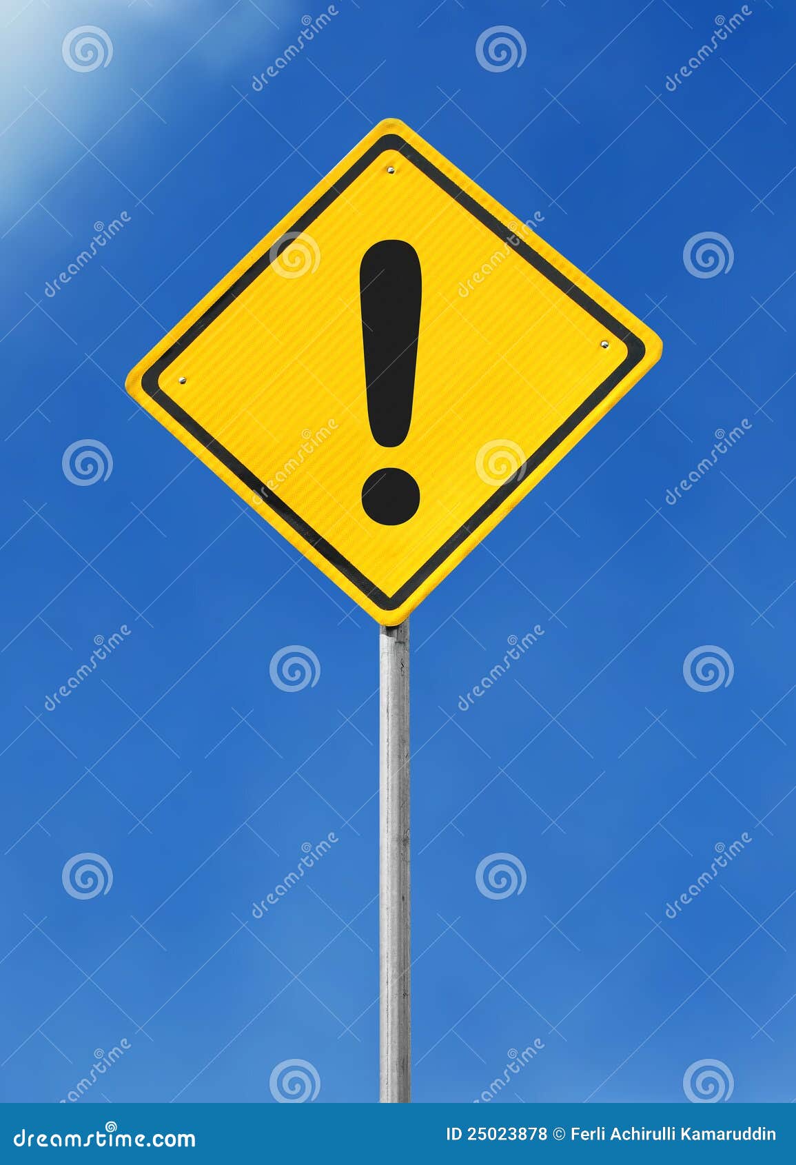 Exclamation sign board stock photo. Image of attention - 25023878