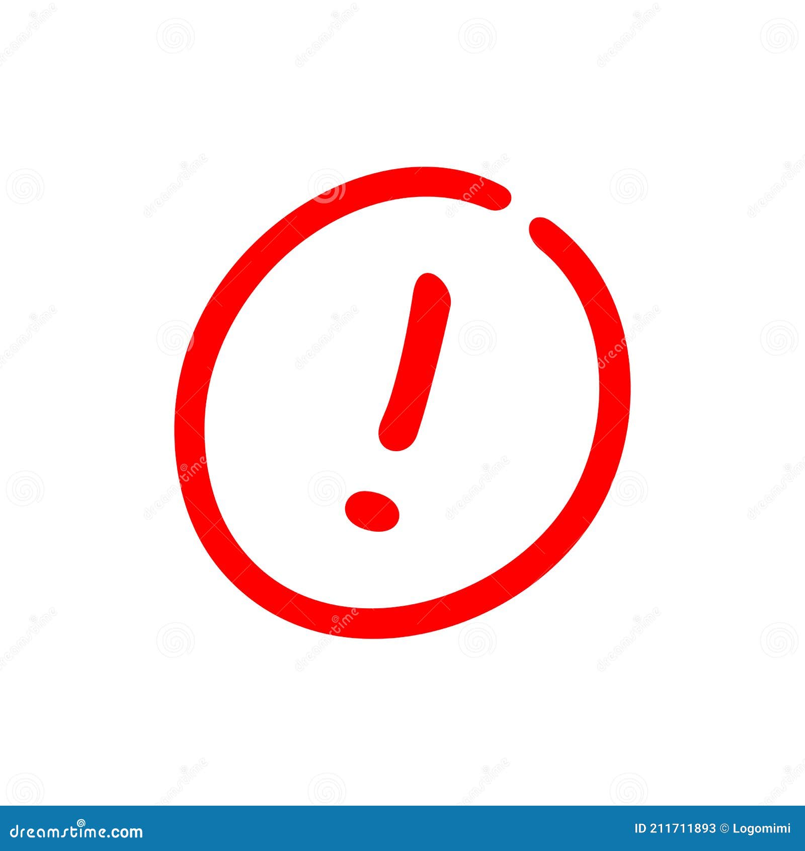 Exclamation Sign Inside a Circle, Alert or Notification Symbol ...