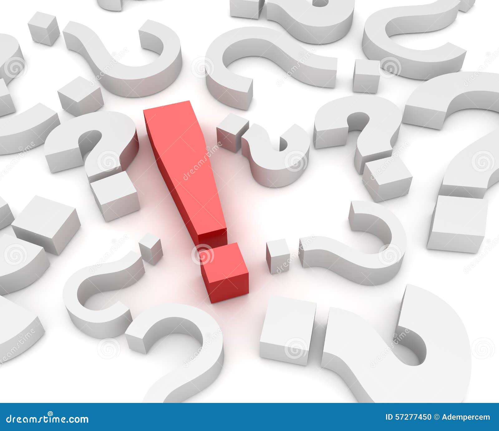 Exclamation Sign and Question Mark Stock Illustration - Illustration of ...