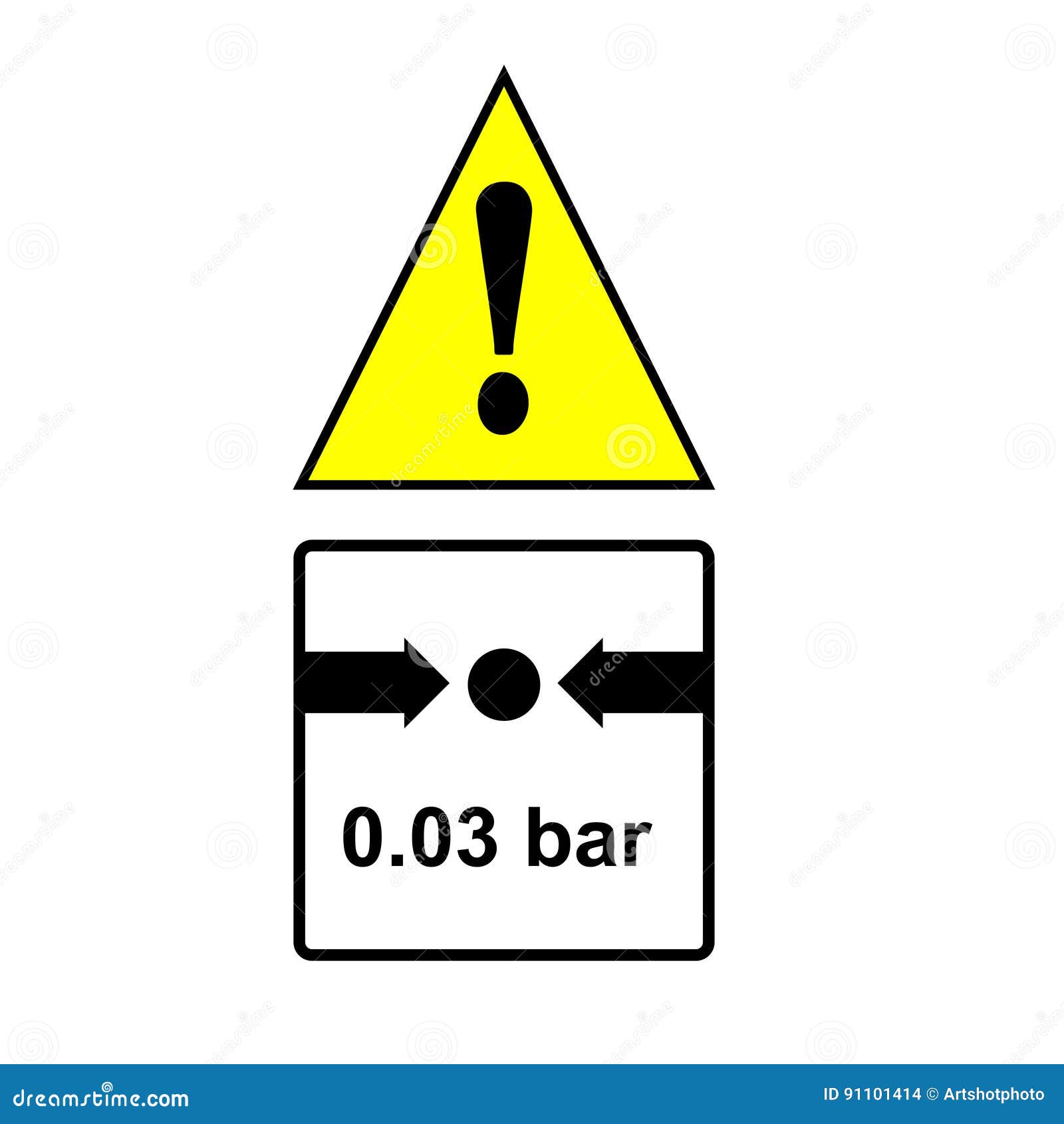 Exclamation Sign and Square with Numbers and Text Stock Illustration ...