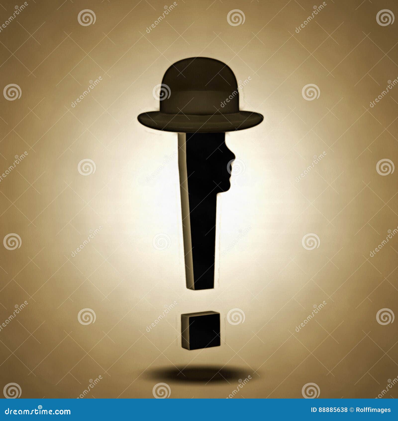 Exclamation sign stock illustration. Illustration of head - 88885638