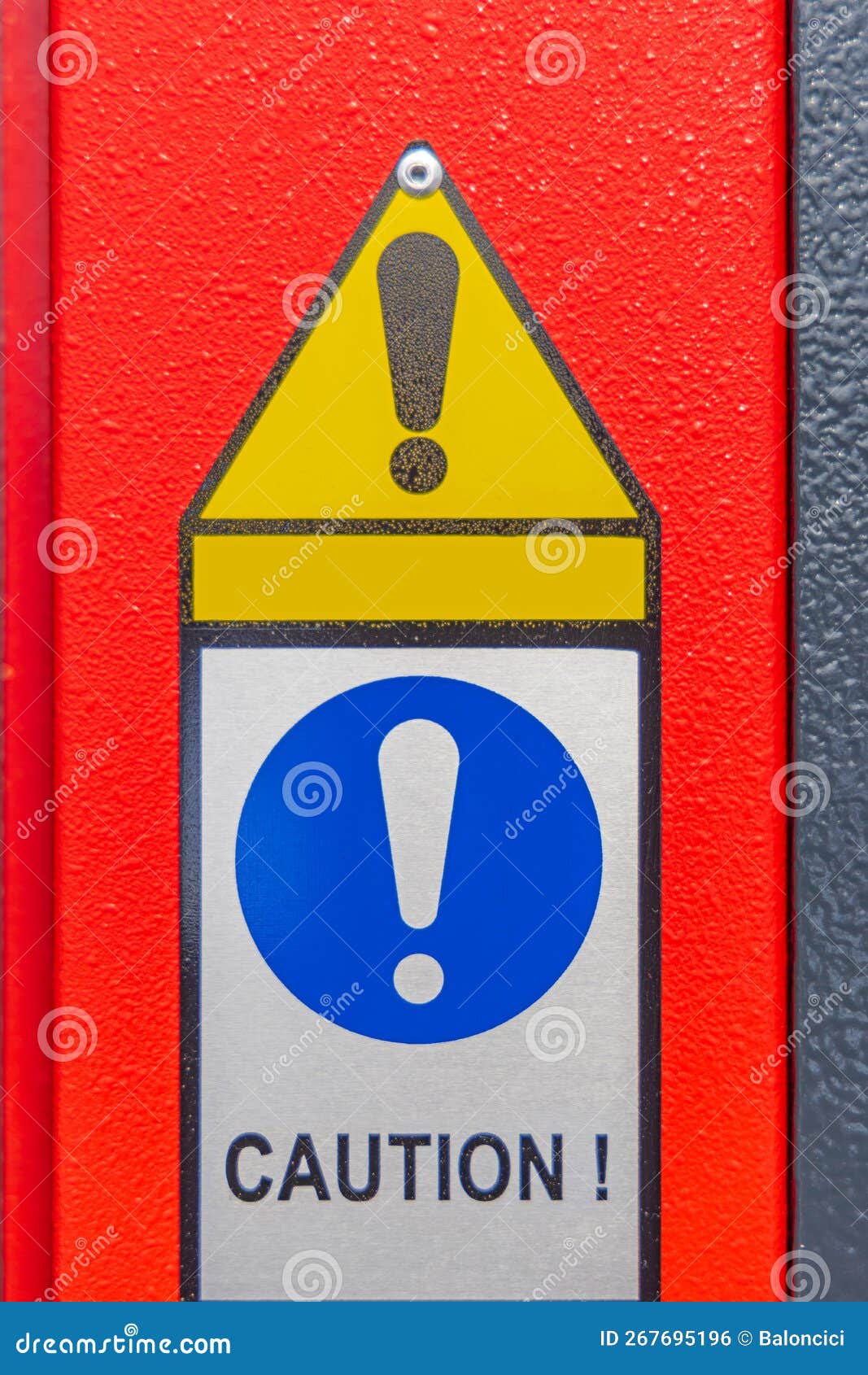 Exclamation Sign Warning stock photo. Image of equipment - 267695196