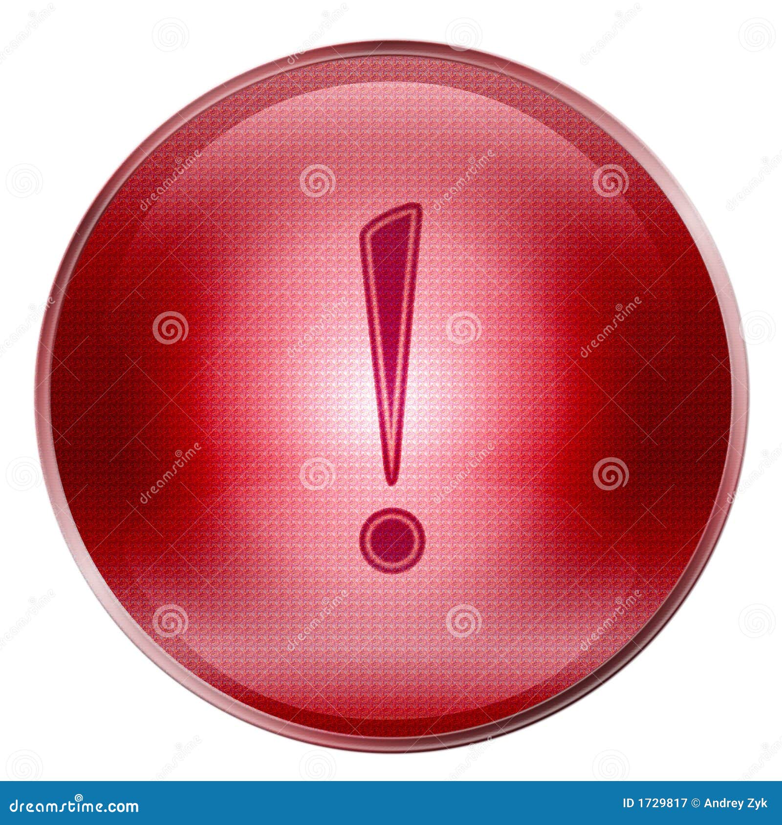 Exclamation symbol red stock illustration. Illustration of macro - 1729817